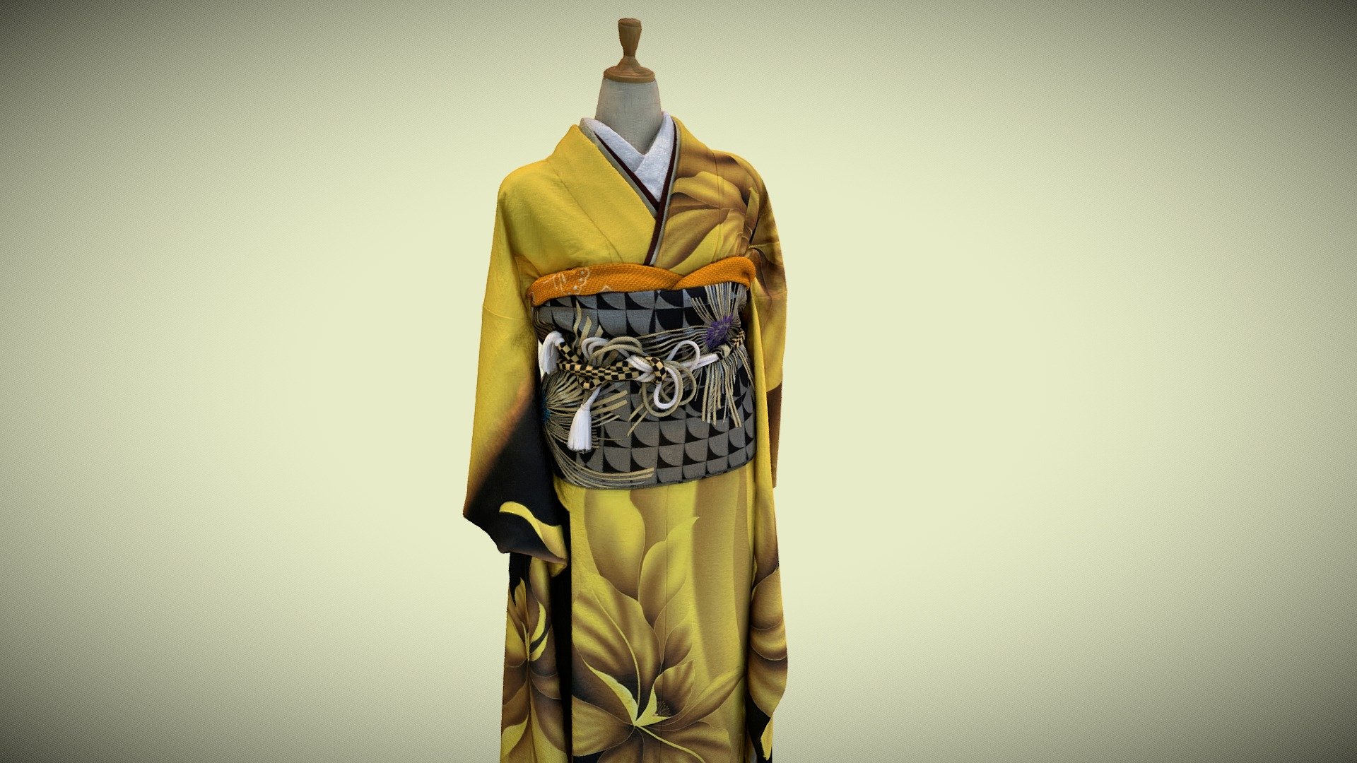 Yellow furisode - 3D model by Koto3D Stephane Vogley (@sayavog ...