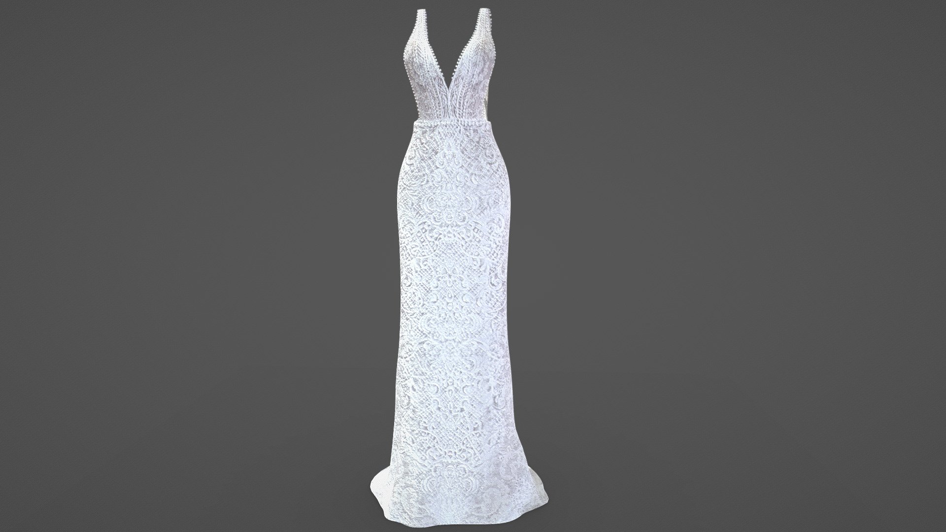 Lace White Dress - Buy Royalty Free 3D model by 3dia [cc78678 ...