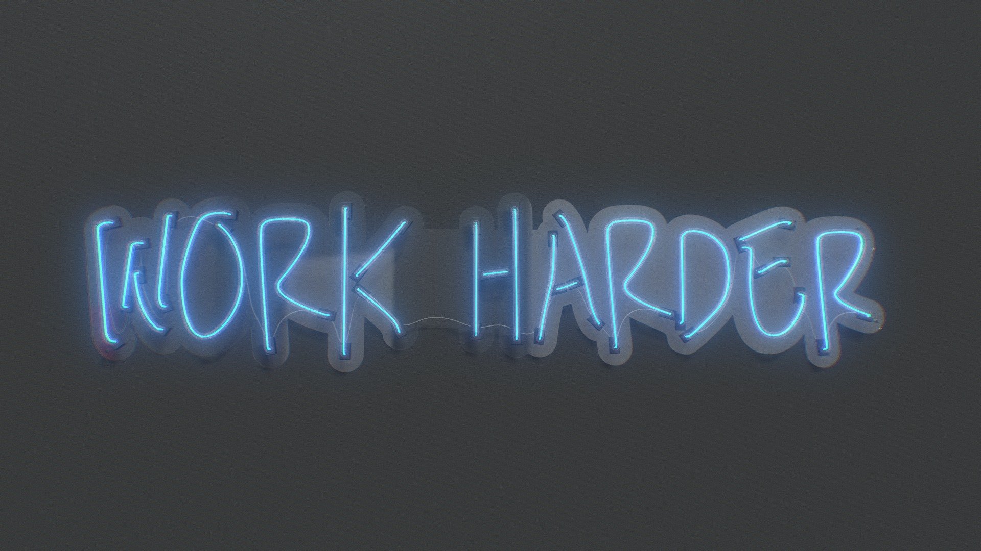 Work Harder - Neon Sign - 3D model by NEONPLEX [cc7c453] - Sketchfab