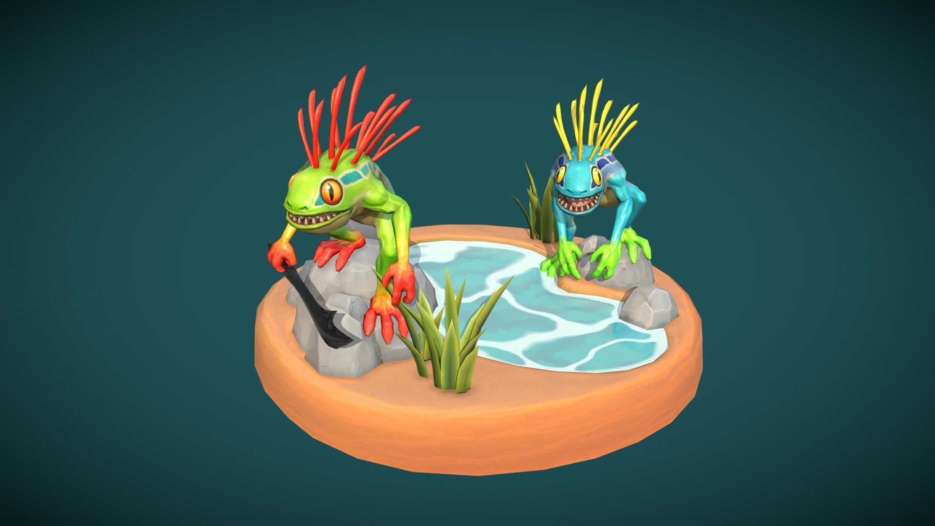 Murloc Diorama - 3D model by gsanchezs98 [cc7d25a] - Sketchfab