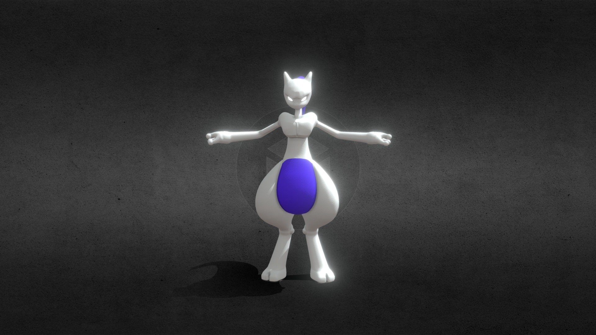 Mewtwoo - Download Free 3D model by Krlts [cc803ac] - Sketchfab