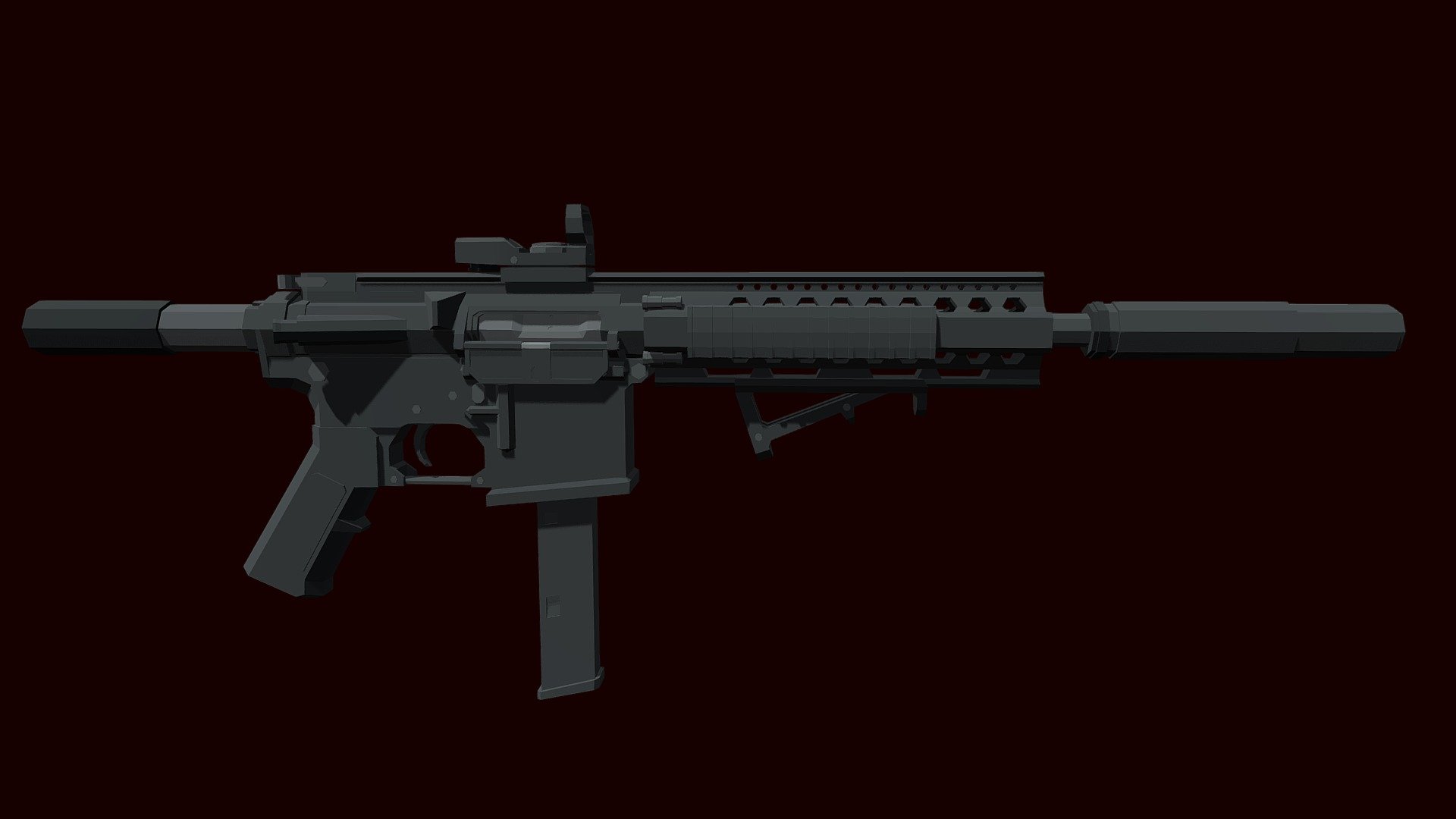 Low Poly M4SMG - 3D model by BLACKACTIVITY [cc824ad] - Sketchfab