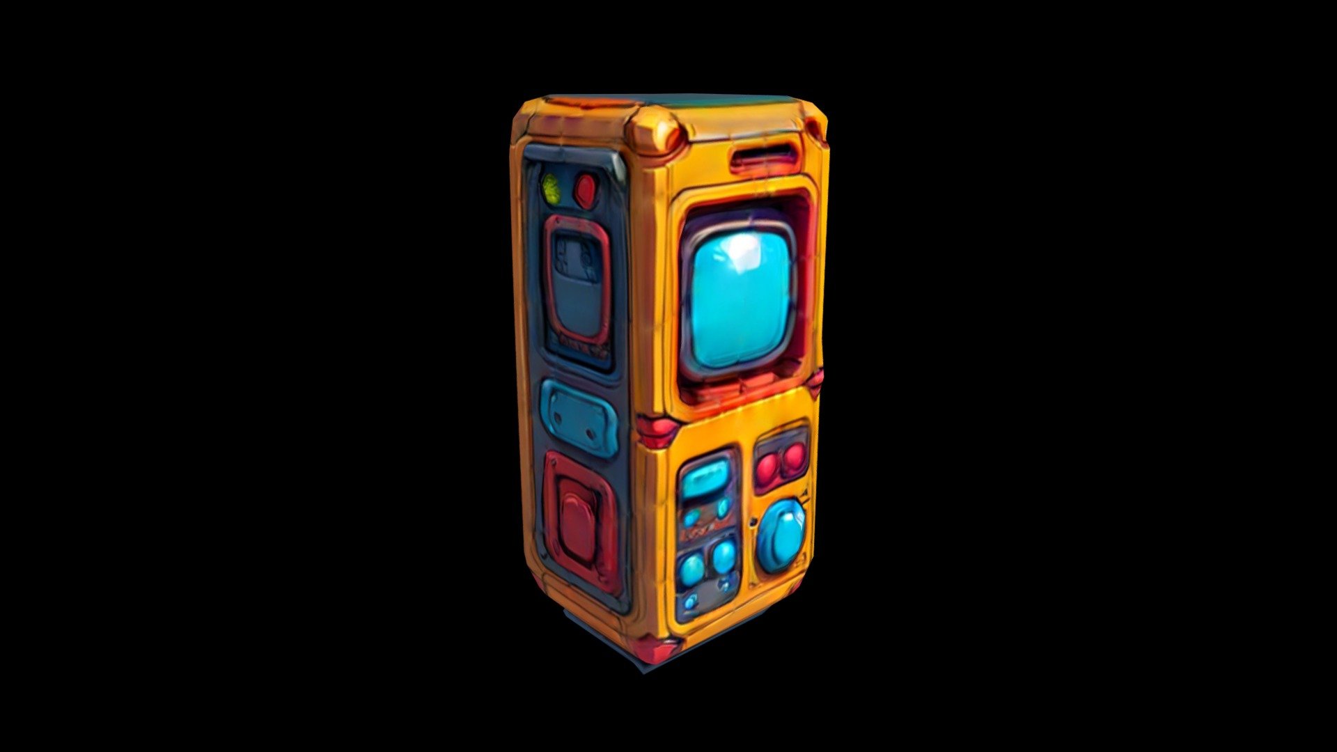 Cartoon Console This vibrant, cartoon-style cons - Download Free 3D ...