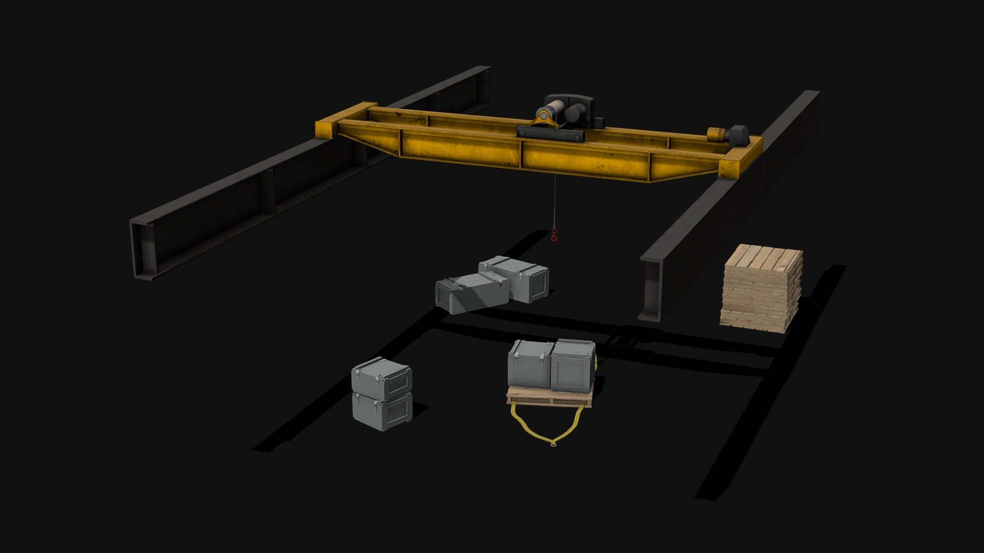 Crane Set - 3D model by maxgiddens [cc89273] - Sketchfab