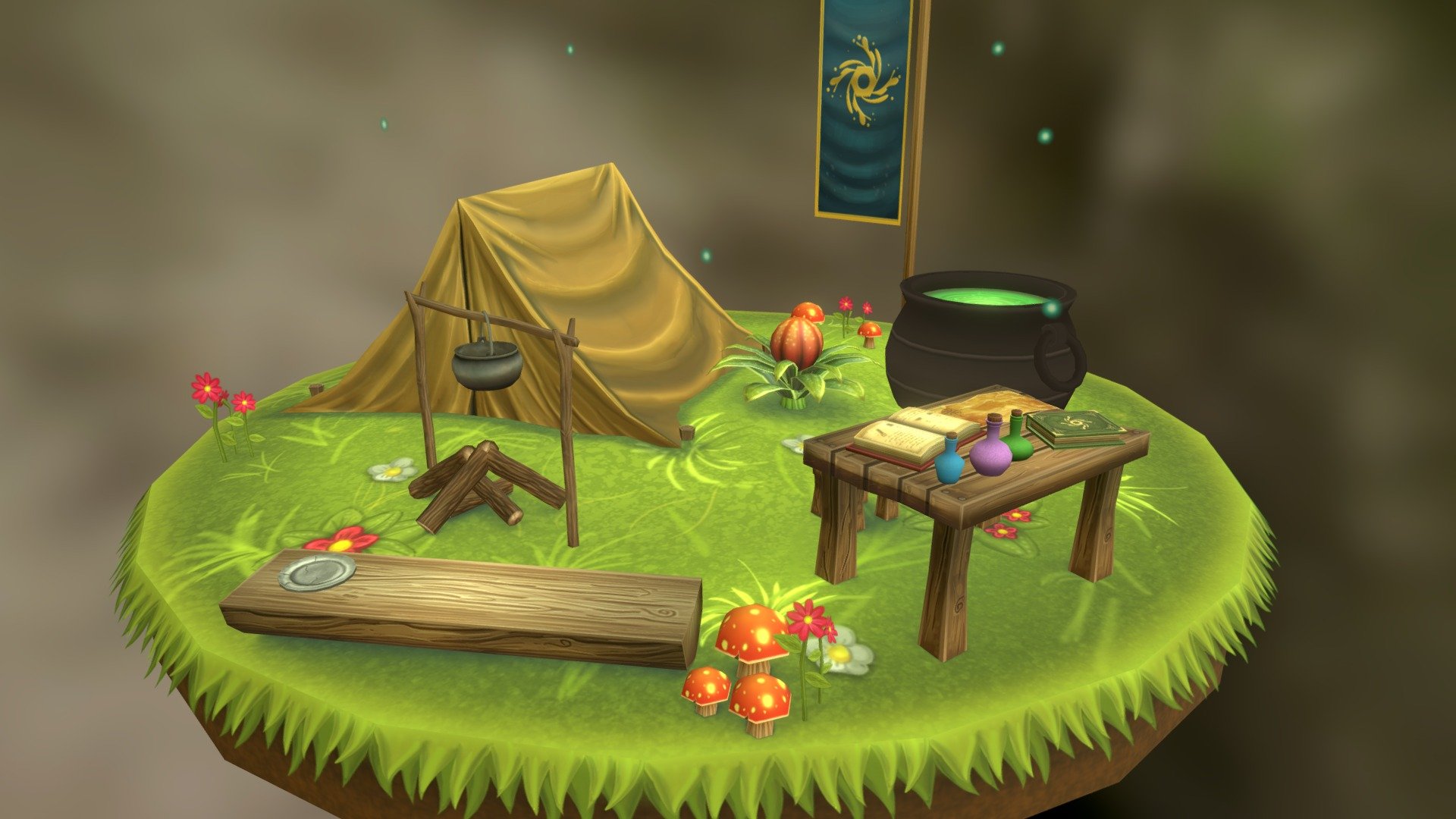 Camp - Buy Royalty Free 3D model by tamyrodrigues [cc8958c] - Sketchfab ...