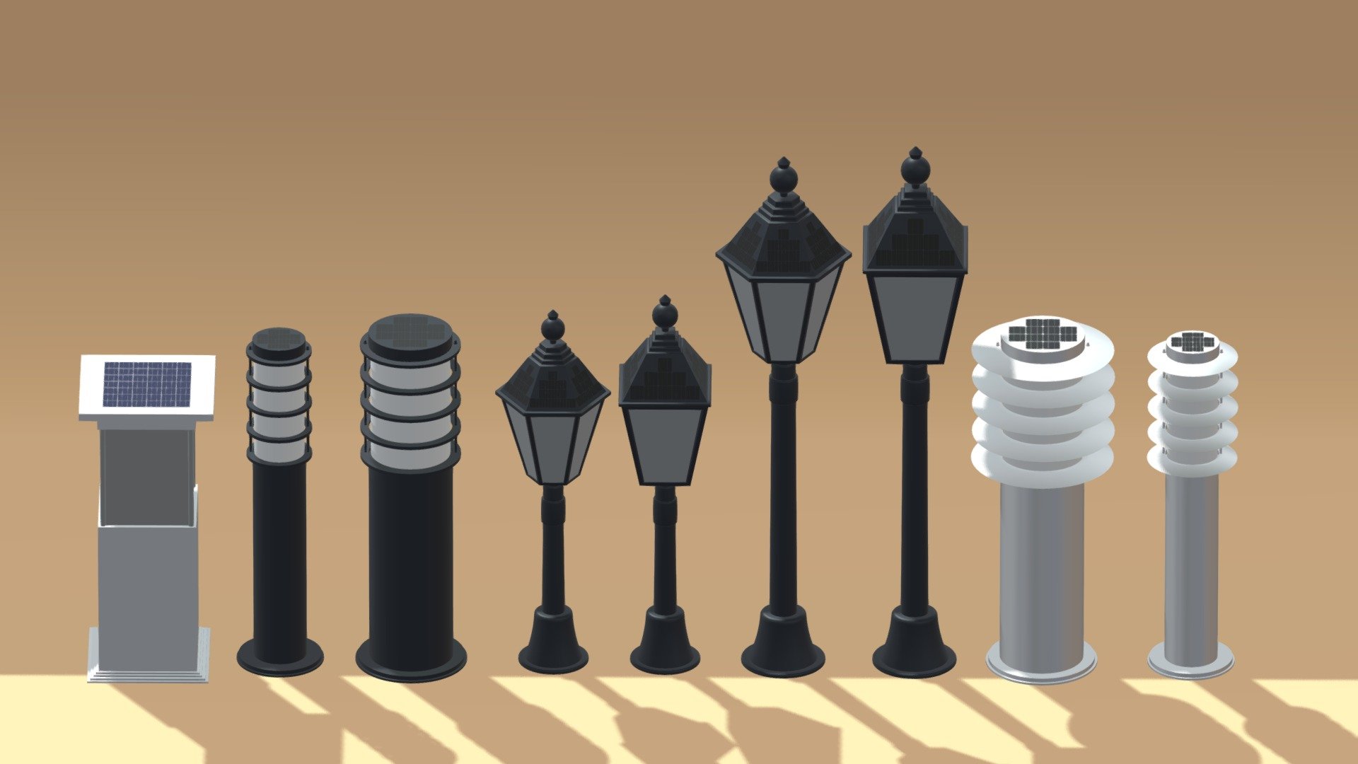 Solar Garden Light Collection - Buy Royalty Free 3D model by Philip ...