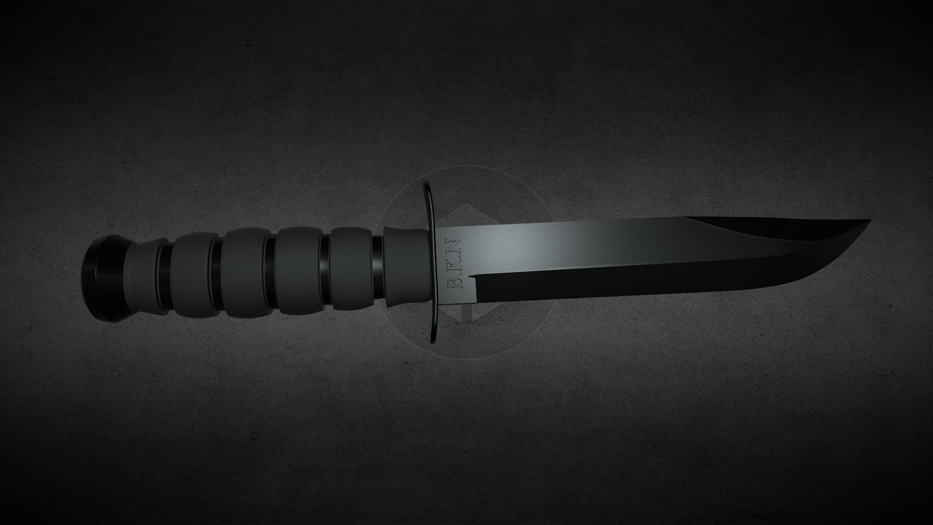 Black KA-BAR Knife - Download Free 3D model by BenAissa_Karim [cc8d38b ...
