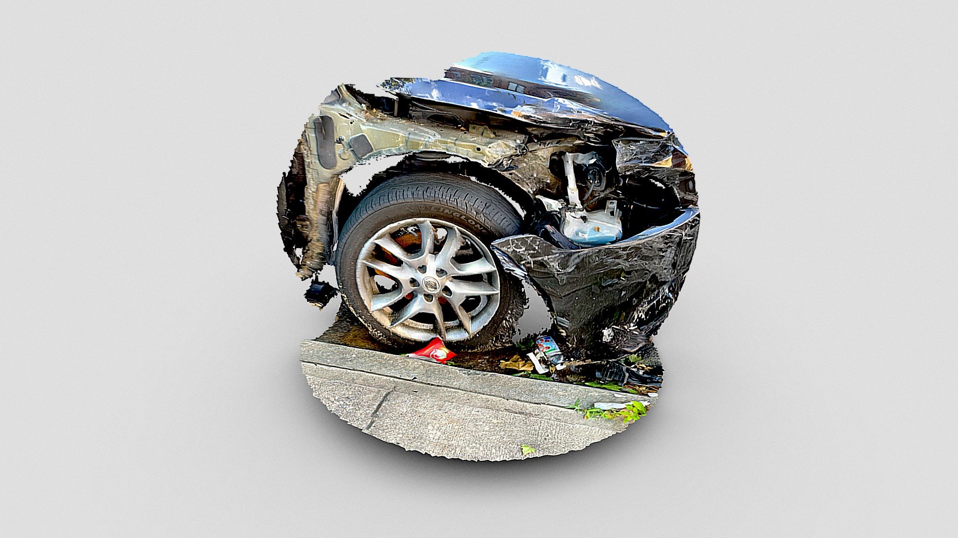 Day 155: car crash - Download Free 3D model by alban [cc8ebf7] - Sketchfab
