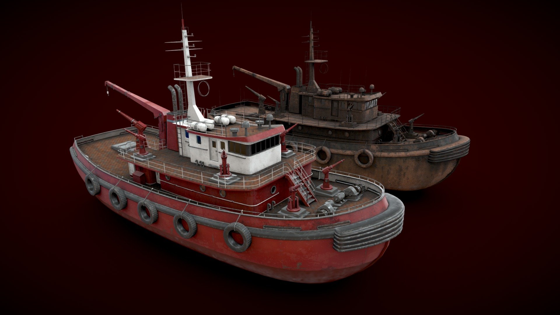 Rescue Fireboat - 3D model by maxpsr [cc91054] - Sketchfab