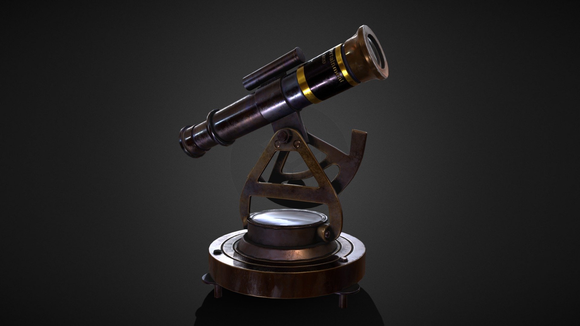 Brass Vintage Telescope - 3D model by roxana_moshashai [cc93987 ...