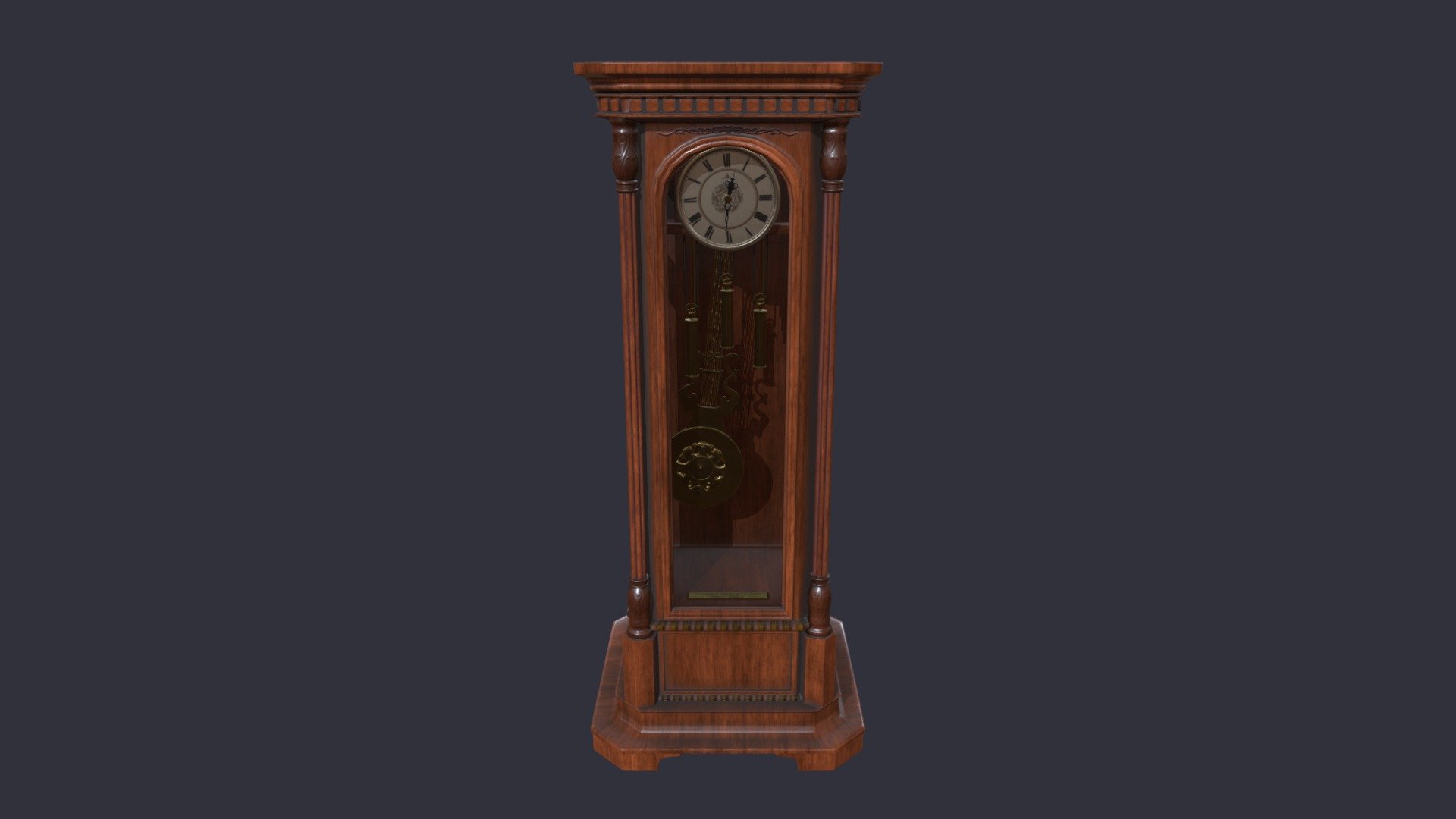 Grandfather's clock Howard Miller - 3D model by FixBn [cc98ddd] - Sketchfab