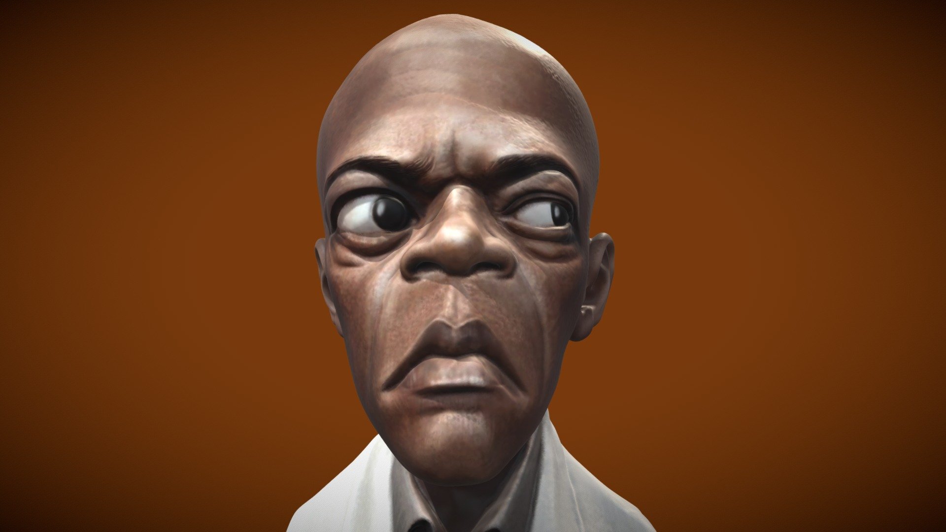Samuel Jackson - 3D model by Mang (@3dmang) [cc9b3d7] - Sketchfab