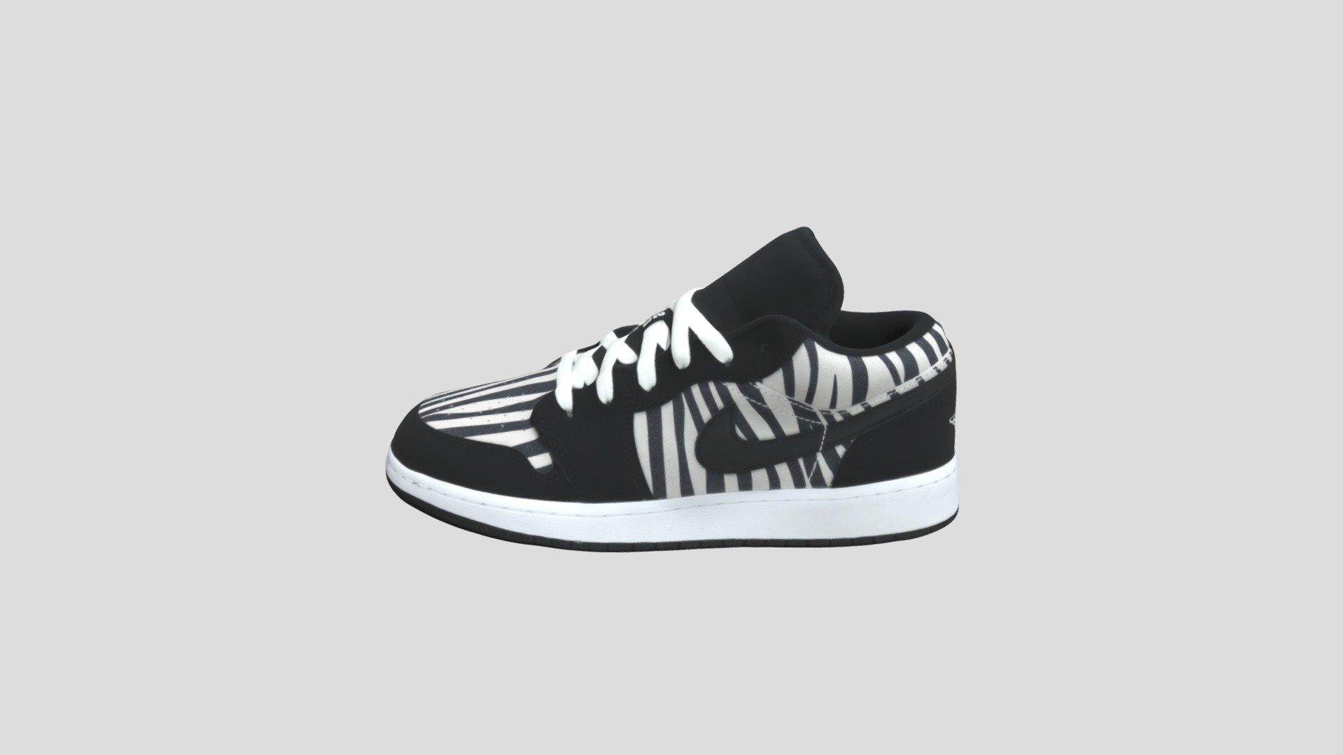 Air Jordan 1 Low Zrbra (GS) 斑马_553560-057 - Buy Royalty Free 3D model ...