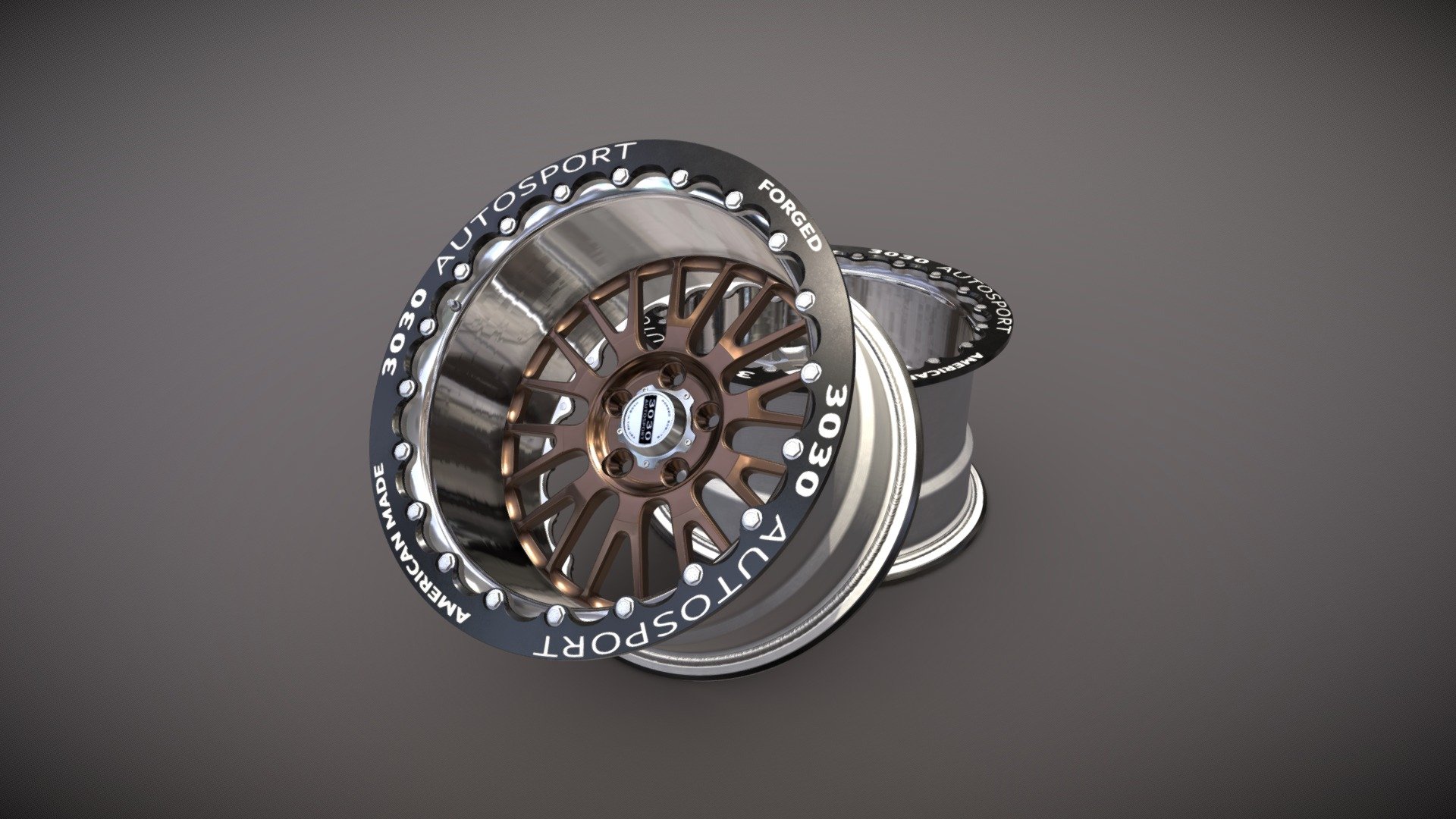 Drag Racing Wheel by 3030 Autosport - 3D model by Micheus [cc9db76 ...