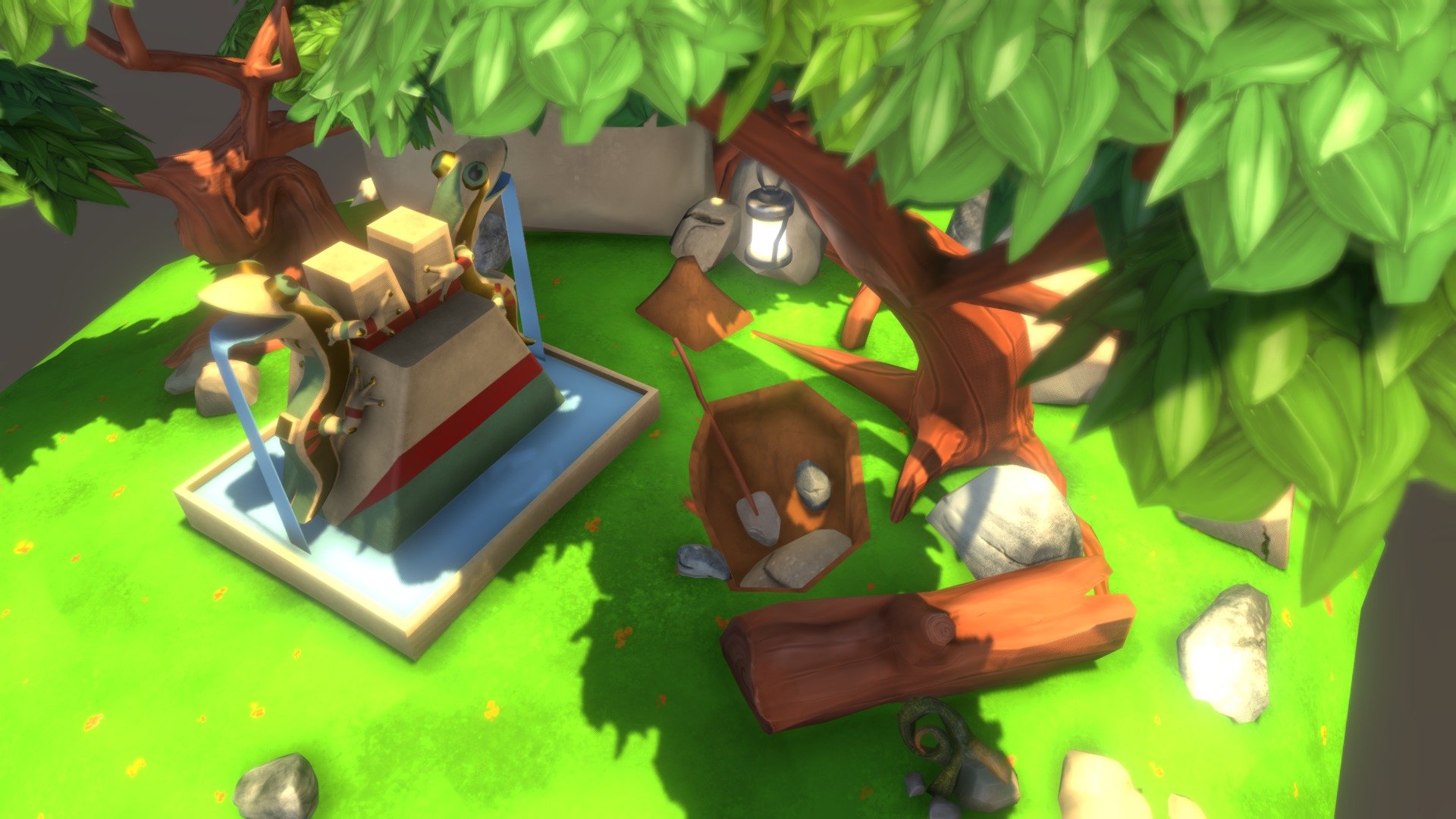 Stylized Treasure Hunt Scene - 3D model by Murat.Yasin [cca4ef7 ...