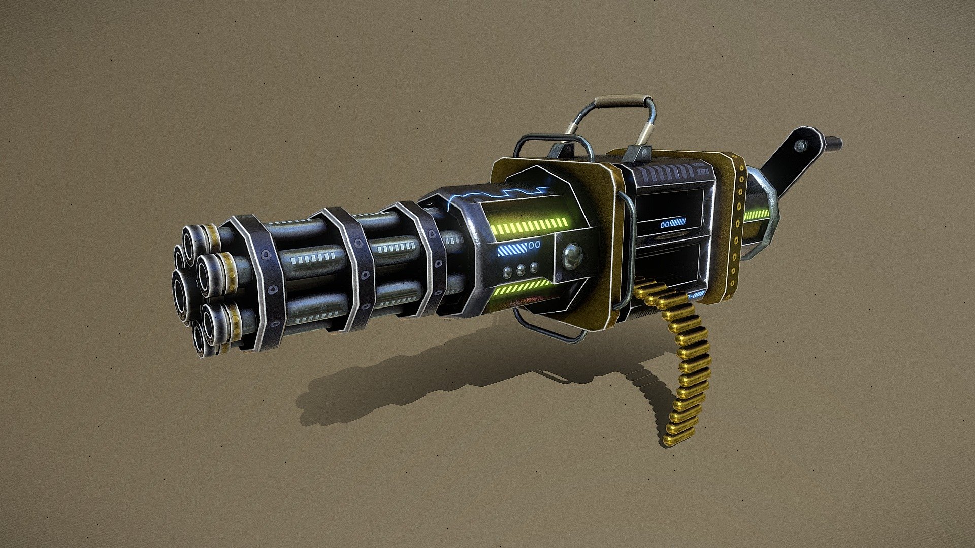 Gatling Gun - Download Free 3D model by MagicBean _神奇豆豆 (@magic_bean ...