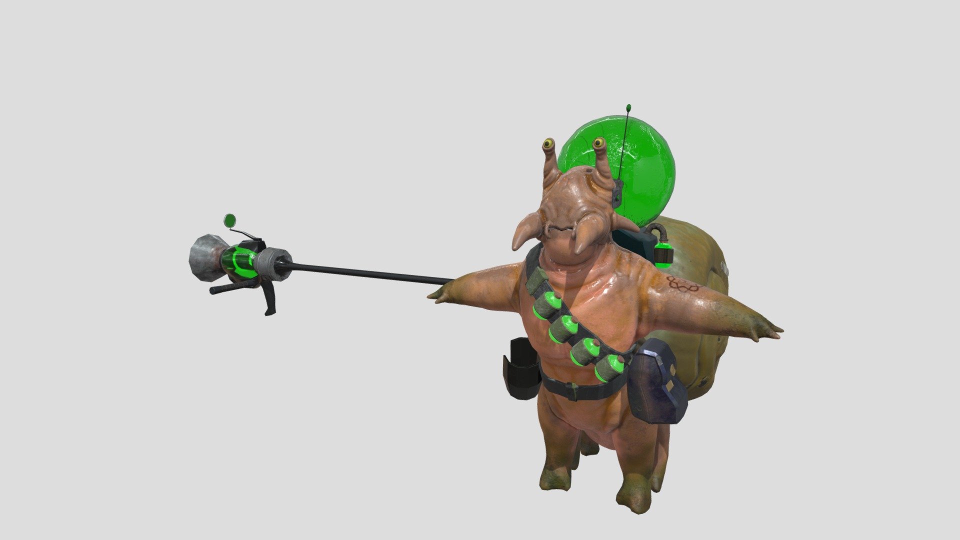 Snail Alien Character Design - 3D model by Void_Ink [ccab834] - Sketchfab