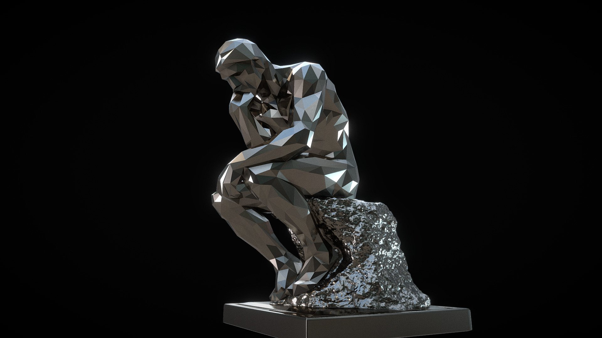 The Thinker - abstract - 3d printing - Buy Royalty Free 3D model by ...