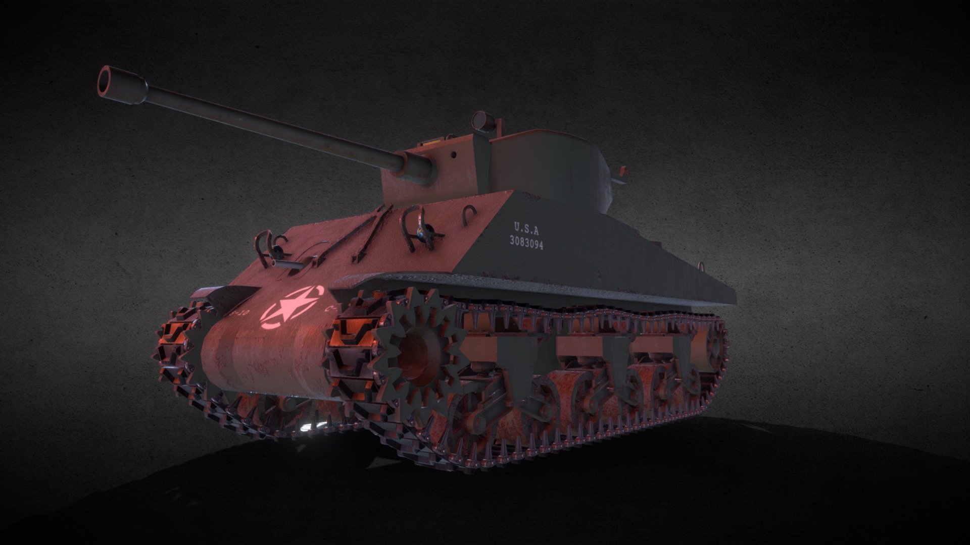 M4A2 Sherman - 3D model by Shiny Spiteful Mk. XIVe (@ShinySpiteful ...