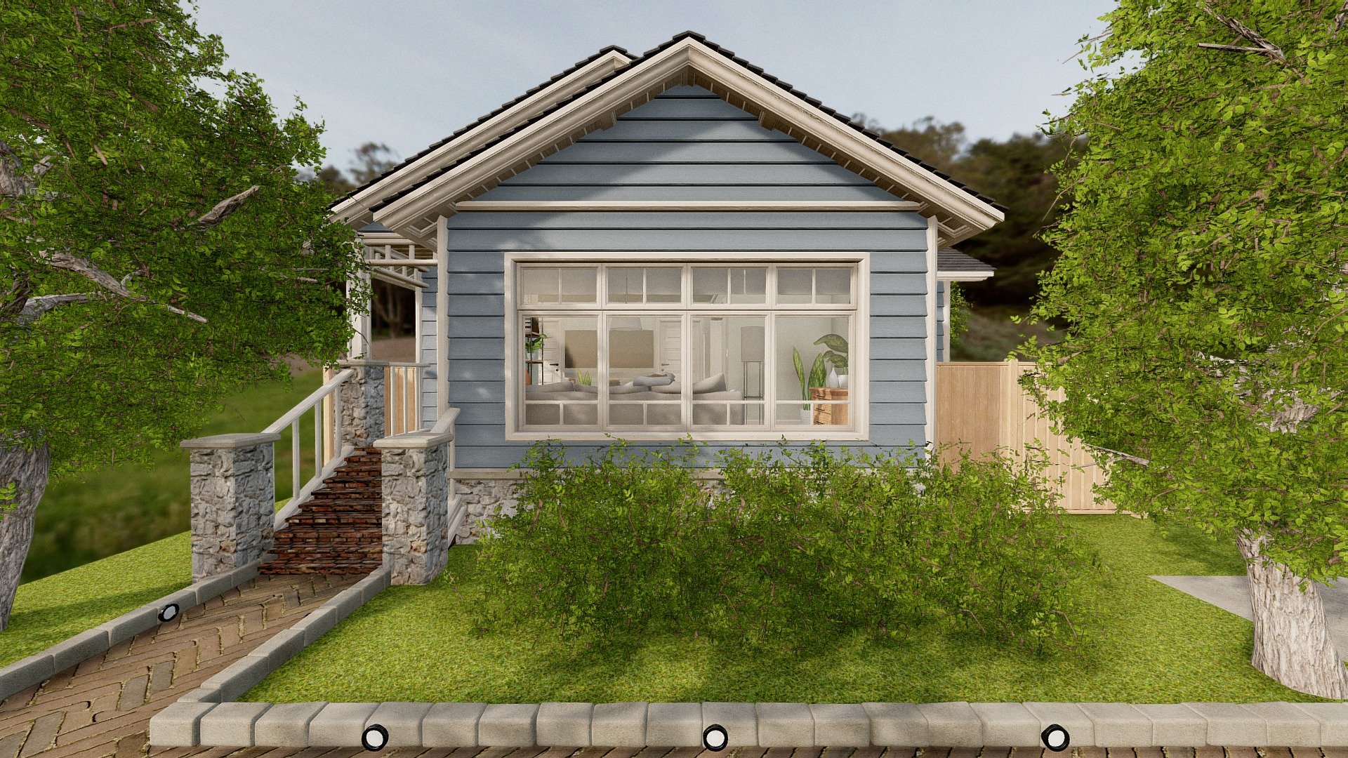 Modular Classic Style American House 3 - Buy Royalty Free 3D model by ...