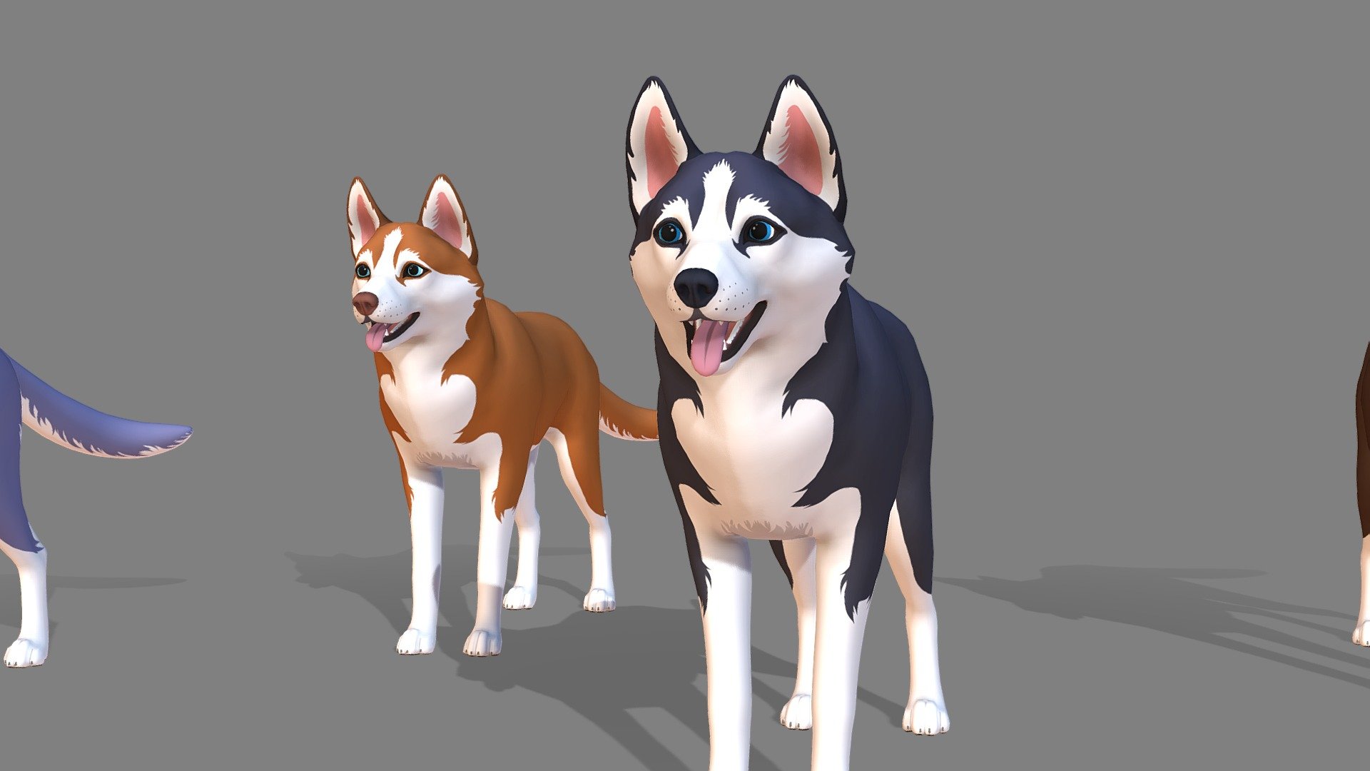 Cartoon Dog - Husky v2 - Buy Royalty Free 3D model by RedDeer (@billl90 ...