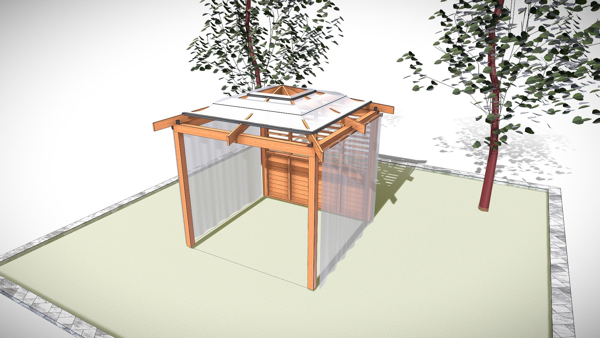 Custom Cabana - 3D model by Forever Redwood [ccb232a] - Sketchfab