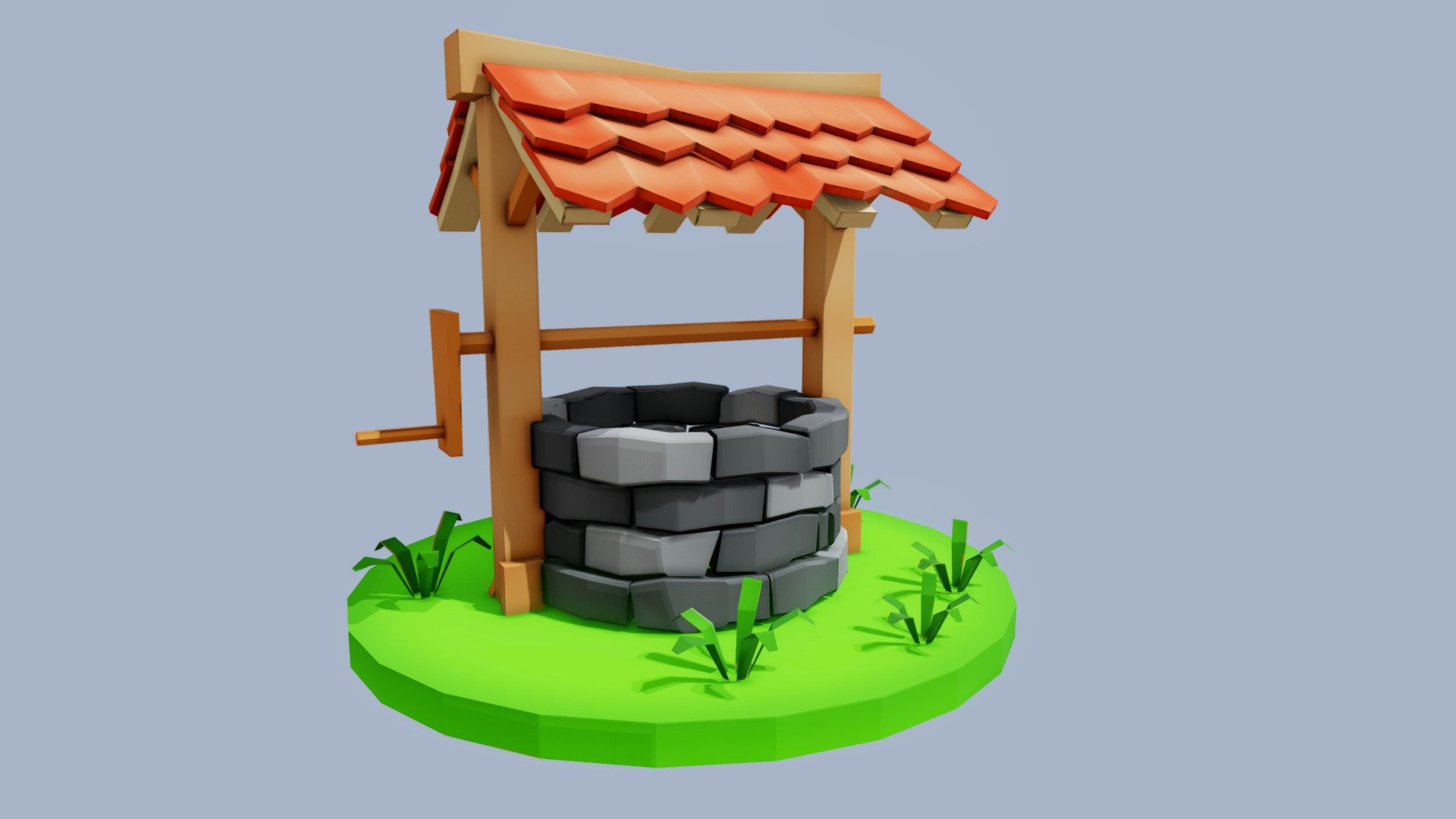 Low-poly Well - 3D model by s3z3r5 [ccb78c5] - Sketchfab
