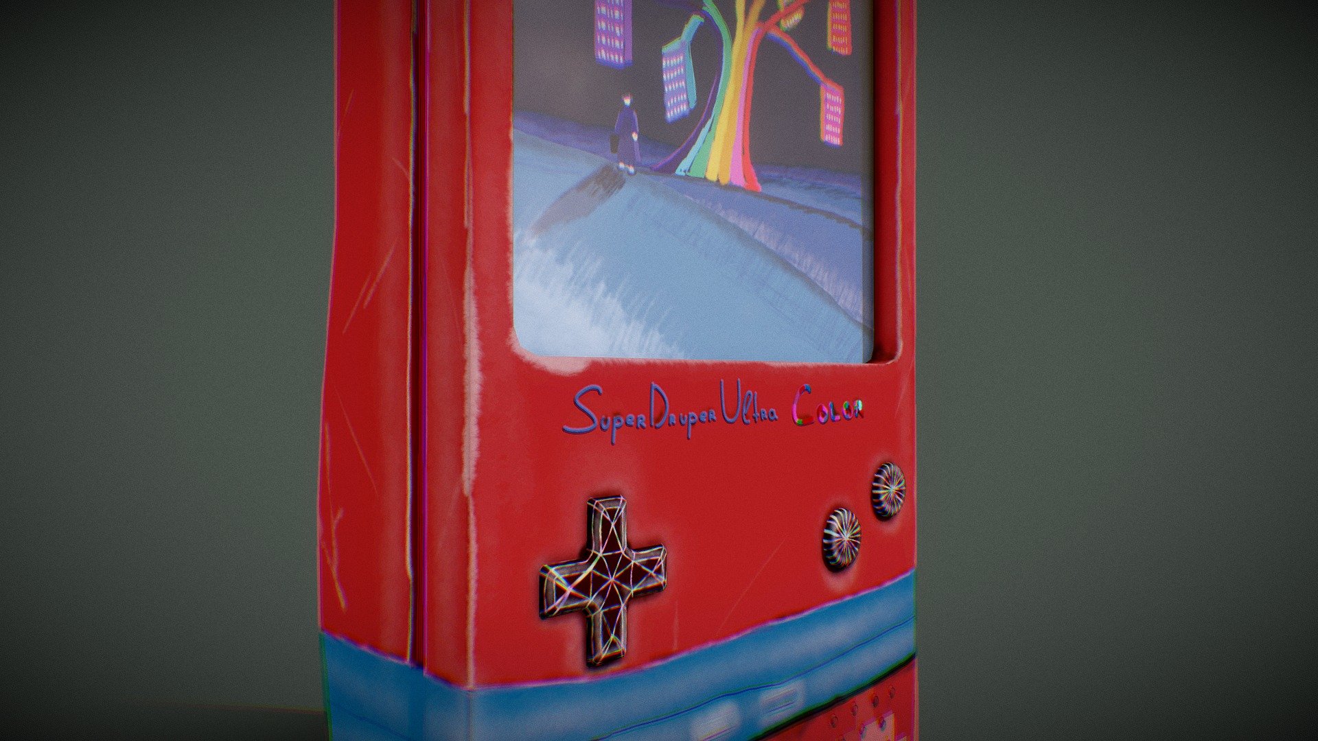 Gameboy Color very used - 3D model by al maitov (@alexMaitov) [ccb7be8 ...