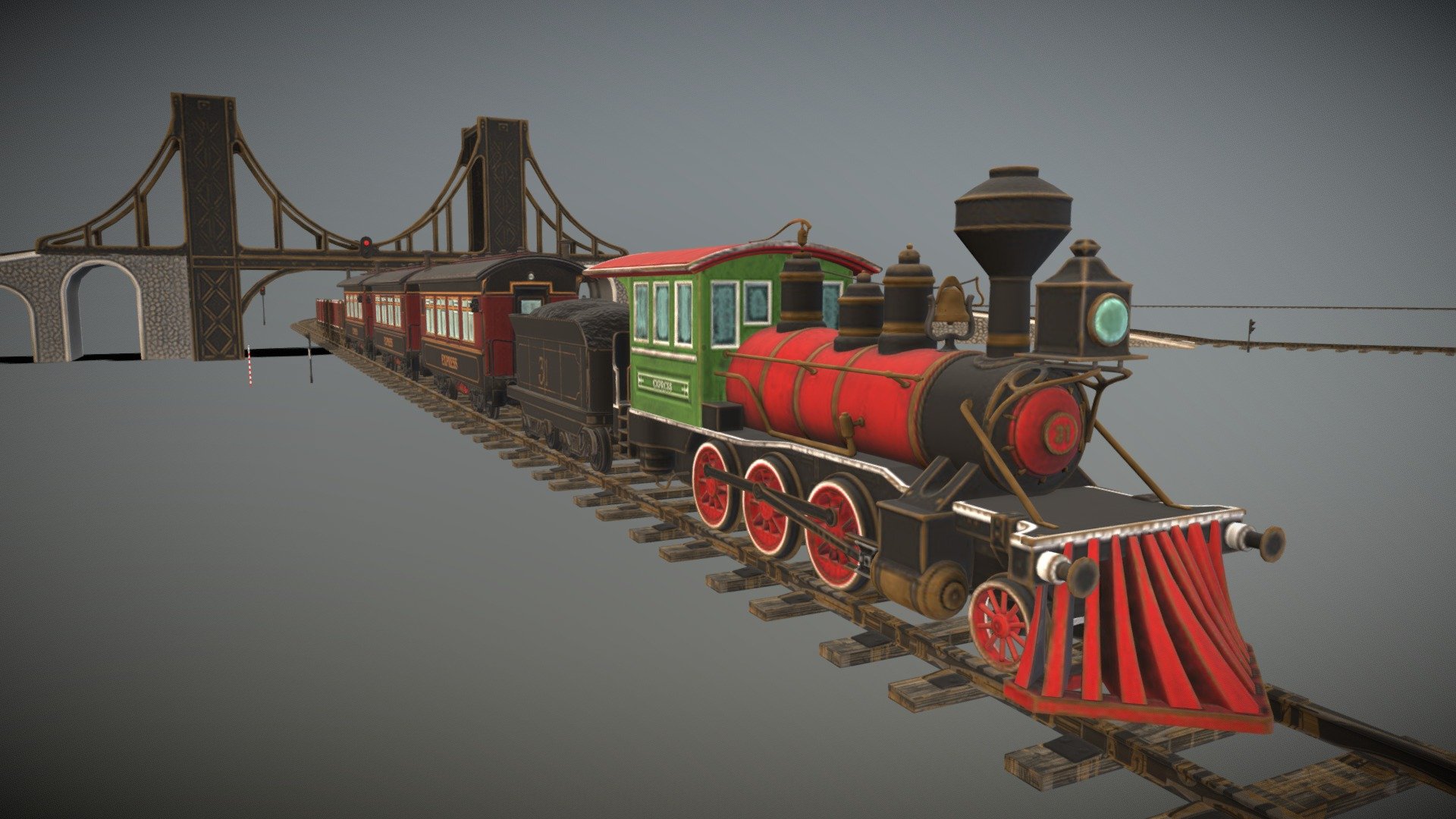 Animated model railroading in 3D with audio - 3D model by VR 360 ...