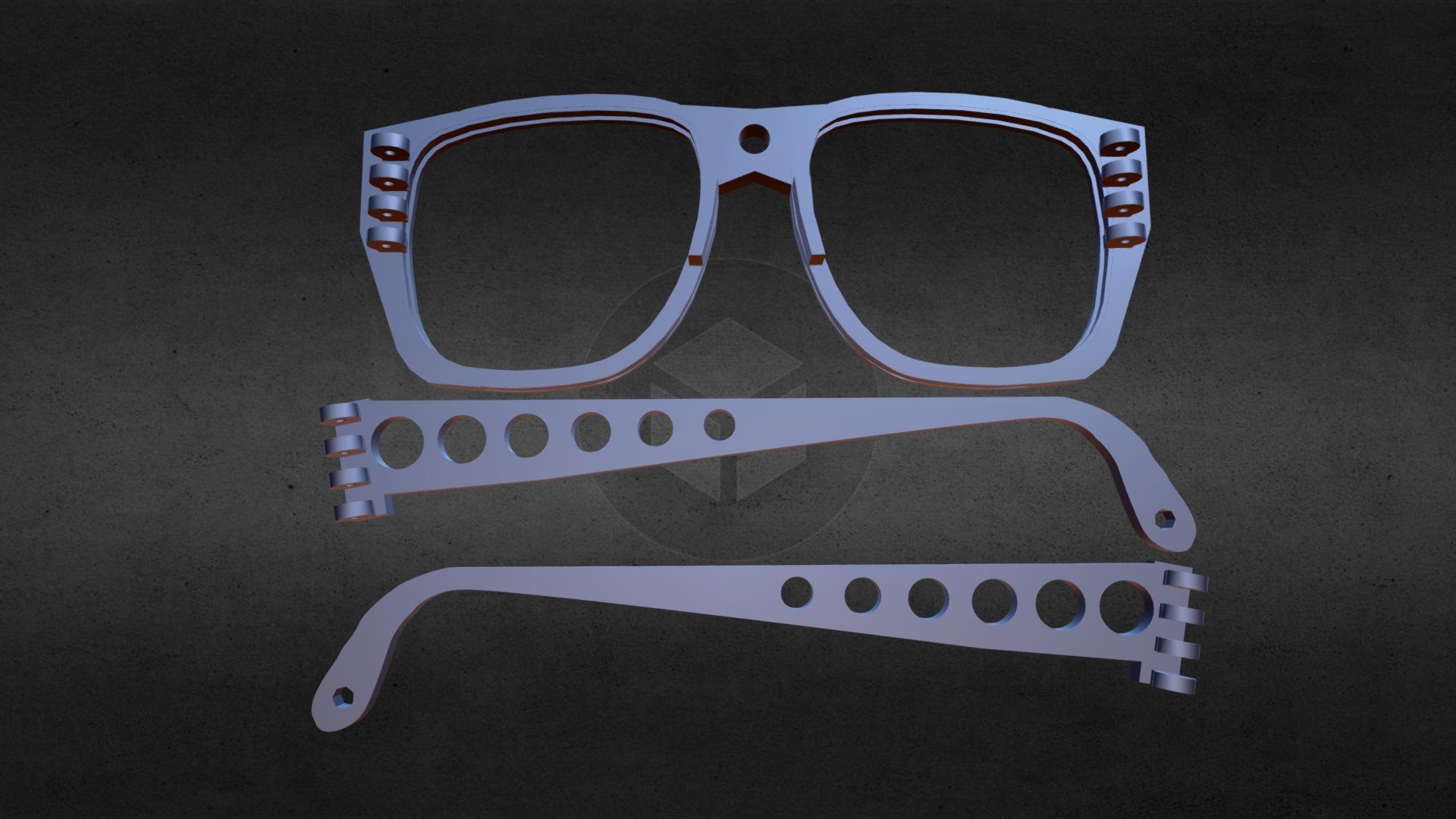 Sporty Spectacles 1970 v2 - Download Free 3D model by timonoko [ccbb85e ...