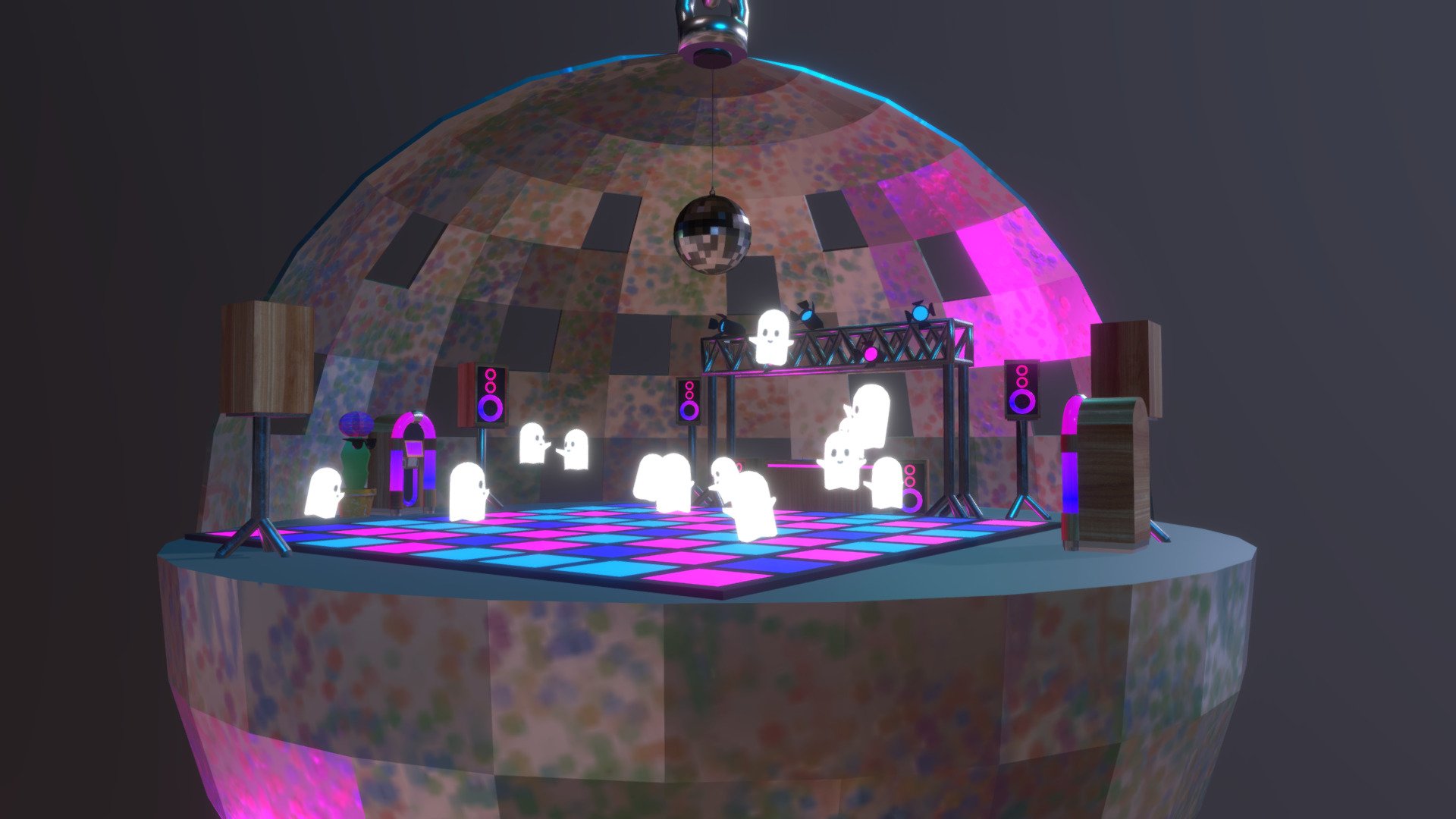Disco Diorama! - 3D model by henrystover [ccbbf70] - Sketchfab