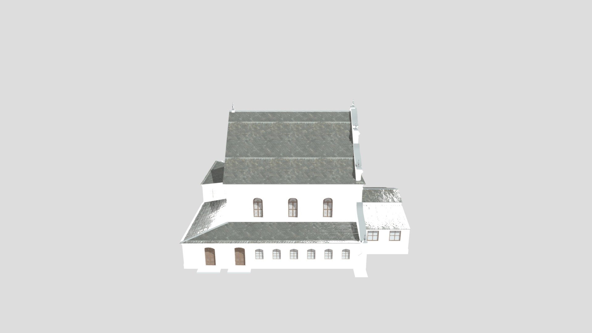 Модель Synagogue-slonim(v-2-1)-facades1 (3) - 3D model by yermk ...