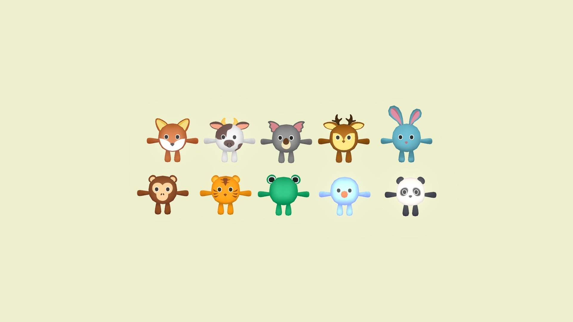 Animal Cute Pack - Buy Royalty Free 3D model by nyomryu [ccc2eb3 ...