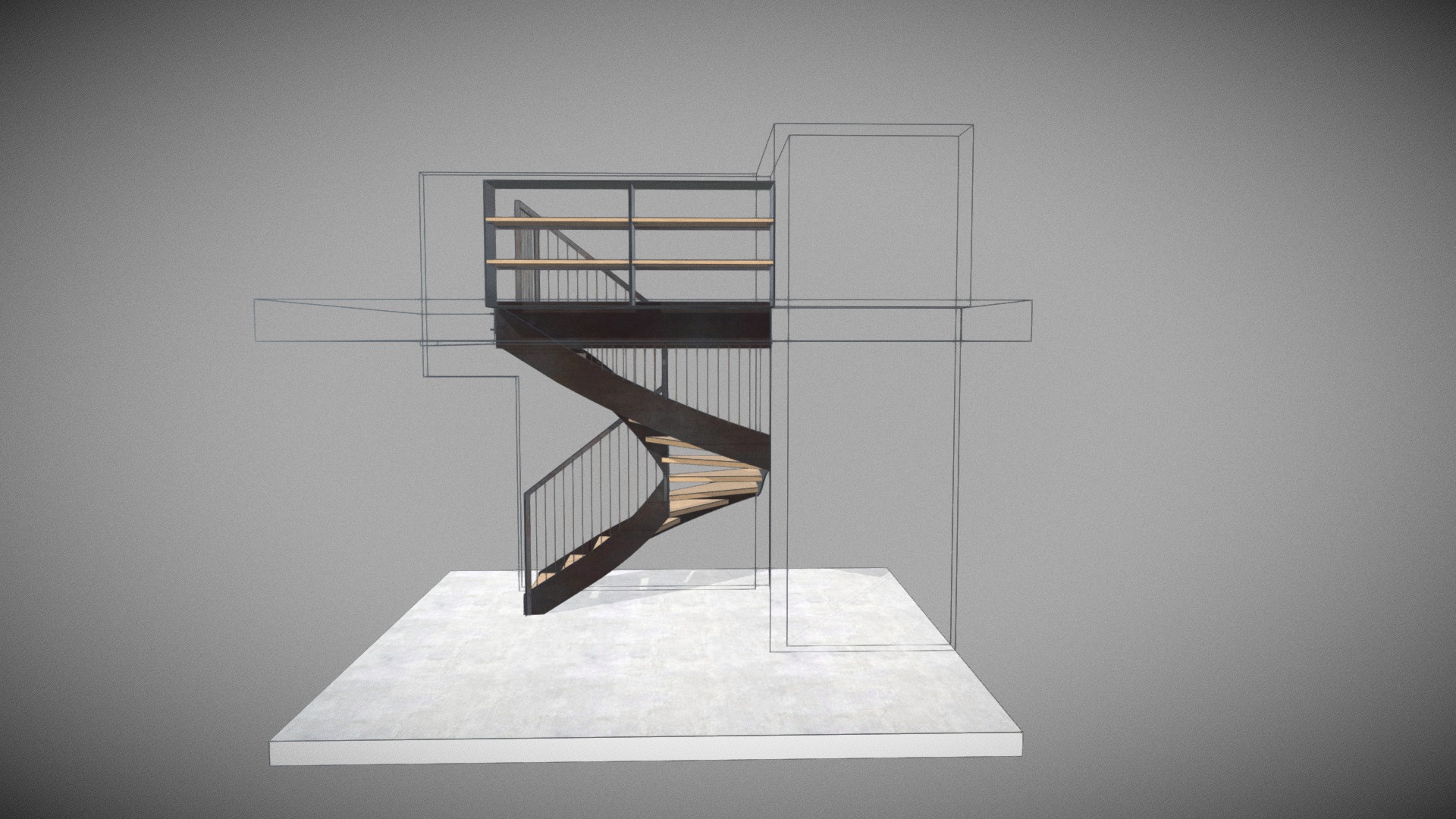 190503-Metal stair - 3D model by mange-bekker [ccc6bbf] - Sketchfab