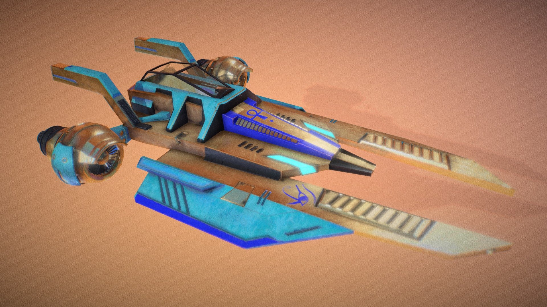 Game Ready - WipeOut Egyptian Sci Fi Ship - 3D model by Lucrezia Romeo ...