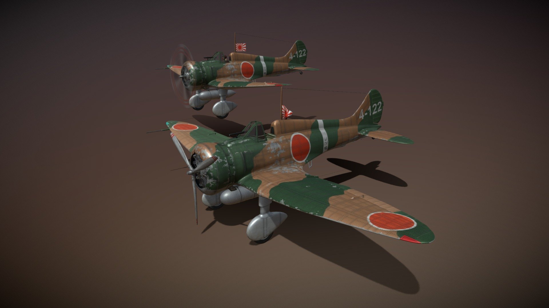 Mitsubishi A5M2 Type96 - Claude - Buy Royalty Free 3D model by ...