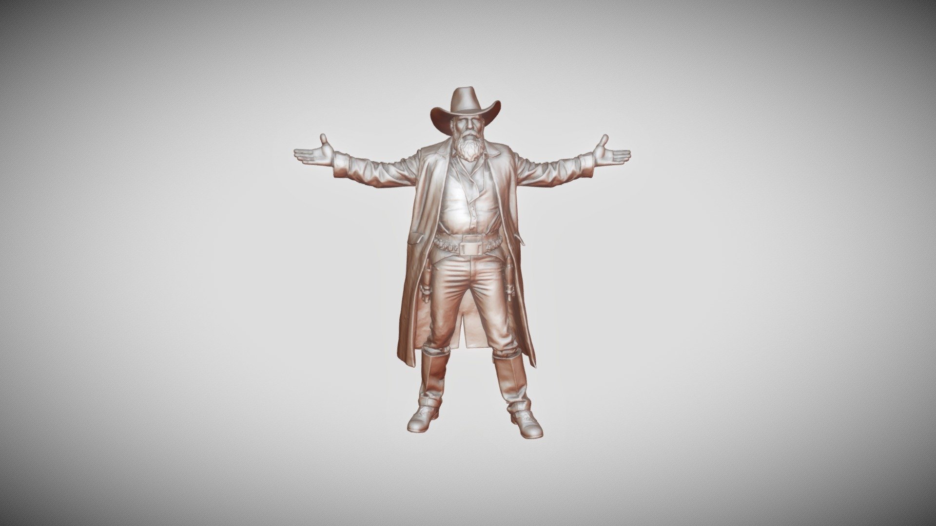 The Veteran Boss (Grizzled Cowboy T-Pose Sculpt) - Download Free 3D ...