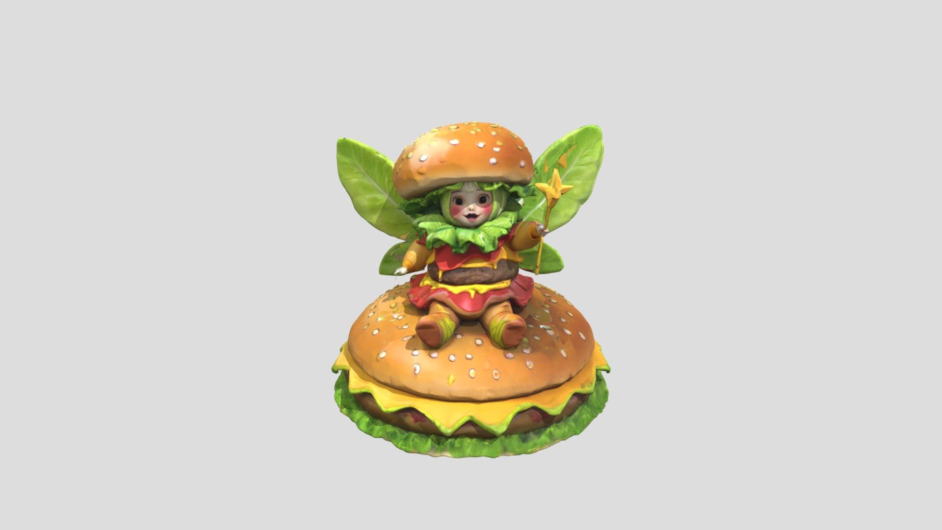Burger Fairy Delight - Download Free 3D model by Le Pintje (@ibort ...