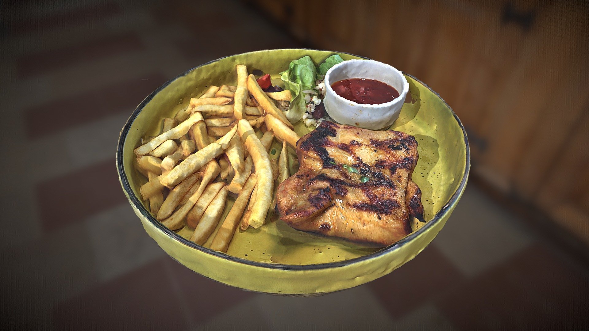 Food - Spicy Chicken Steak - Buy Royalty Free 3D model by KimtueKP ...