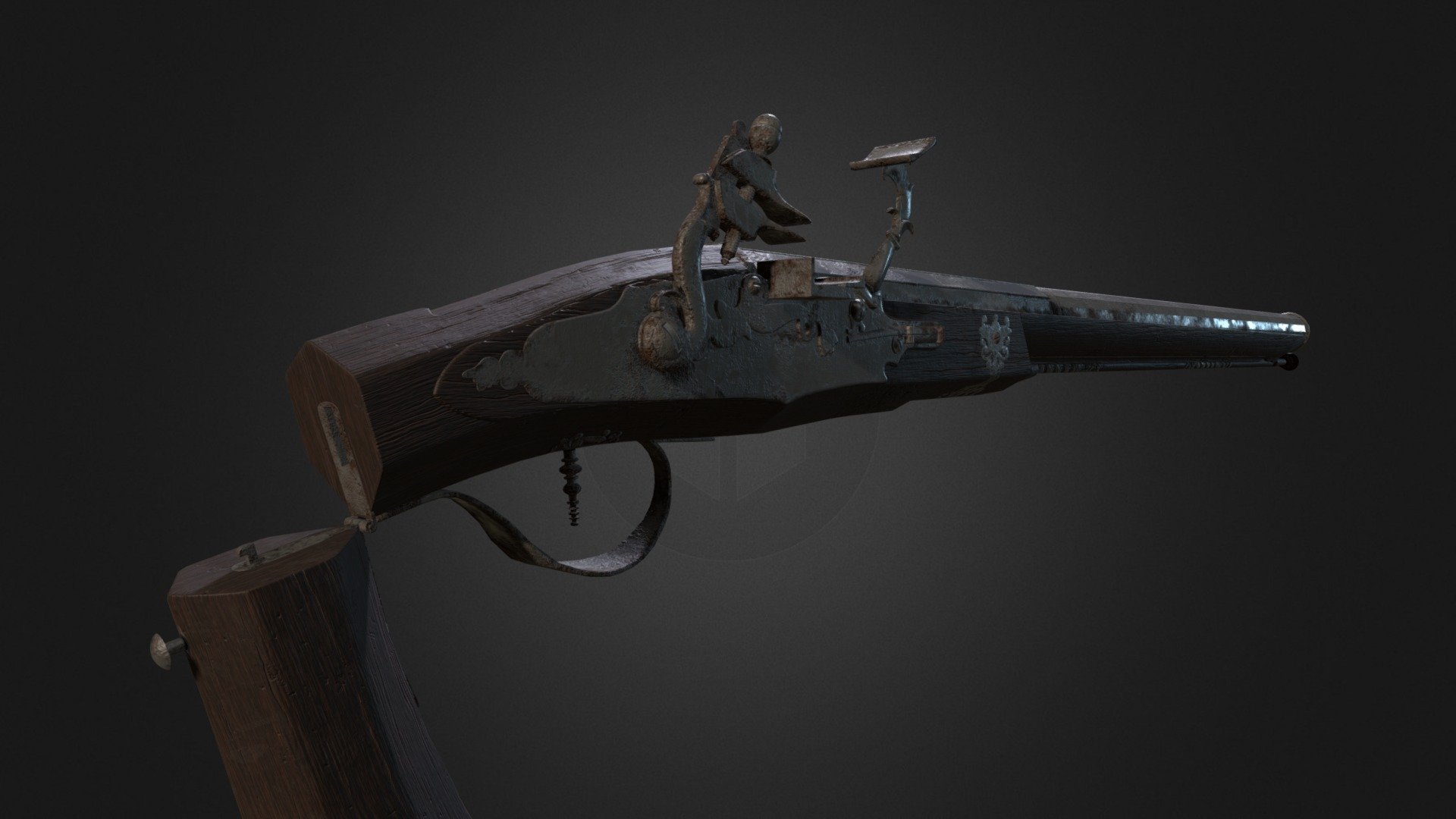 Flintlock Pistol - 3D model by NicolasMoss [ccda244] - Sketchfab