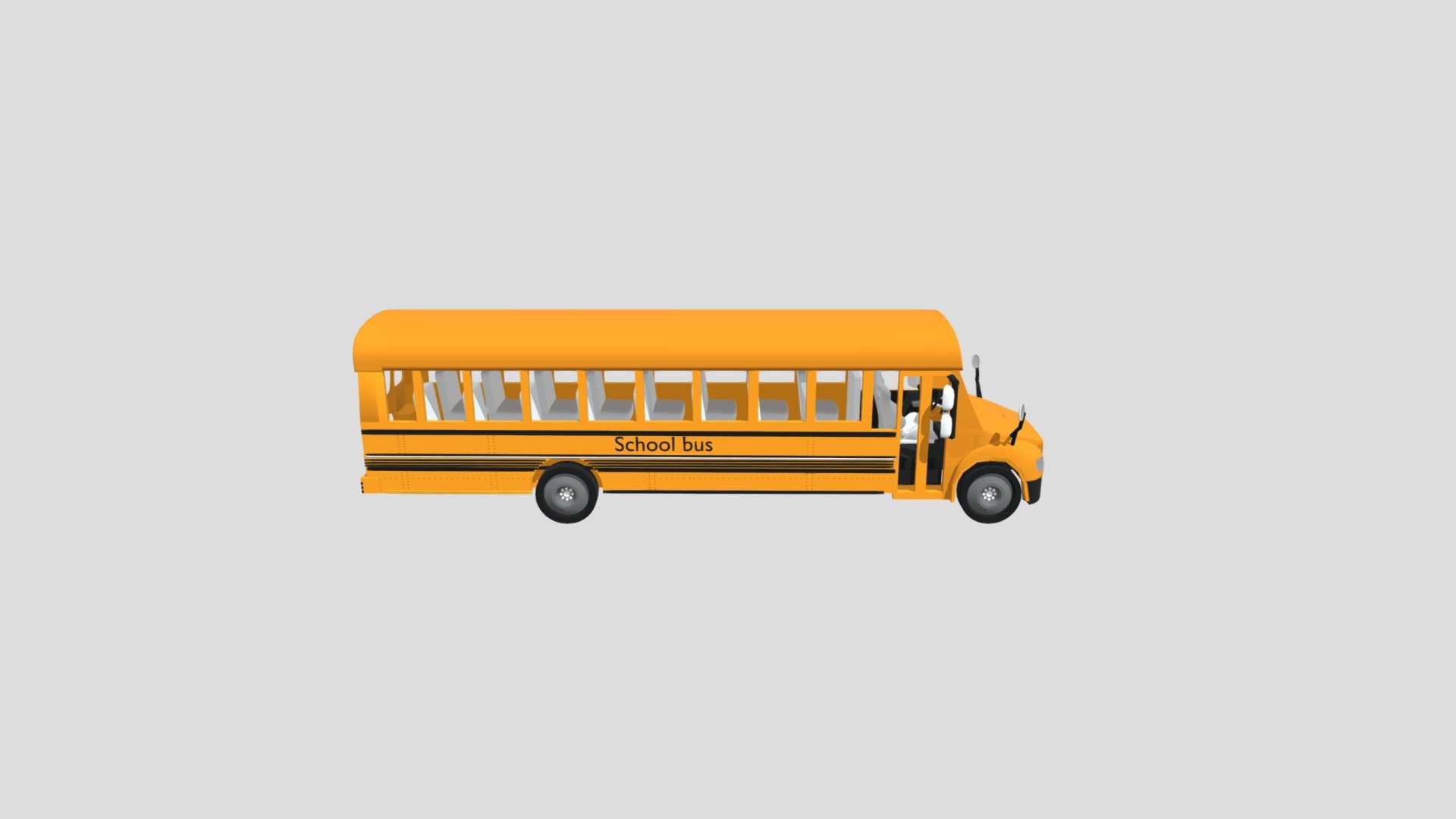 School bus low poly - 3D model by Yakudza1911 [ccdbde3] - Sketchfab