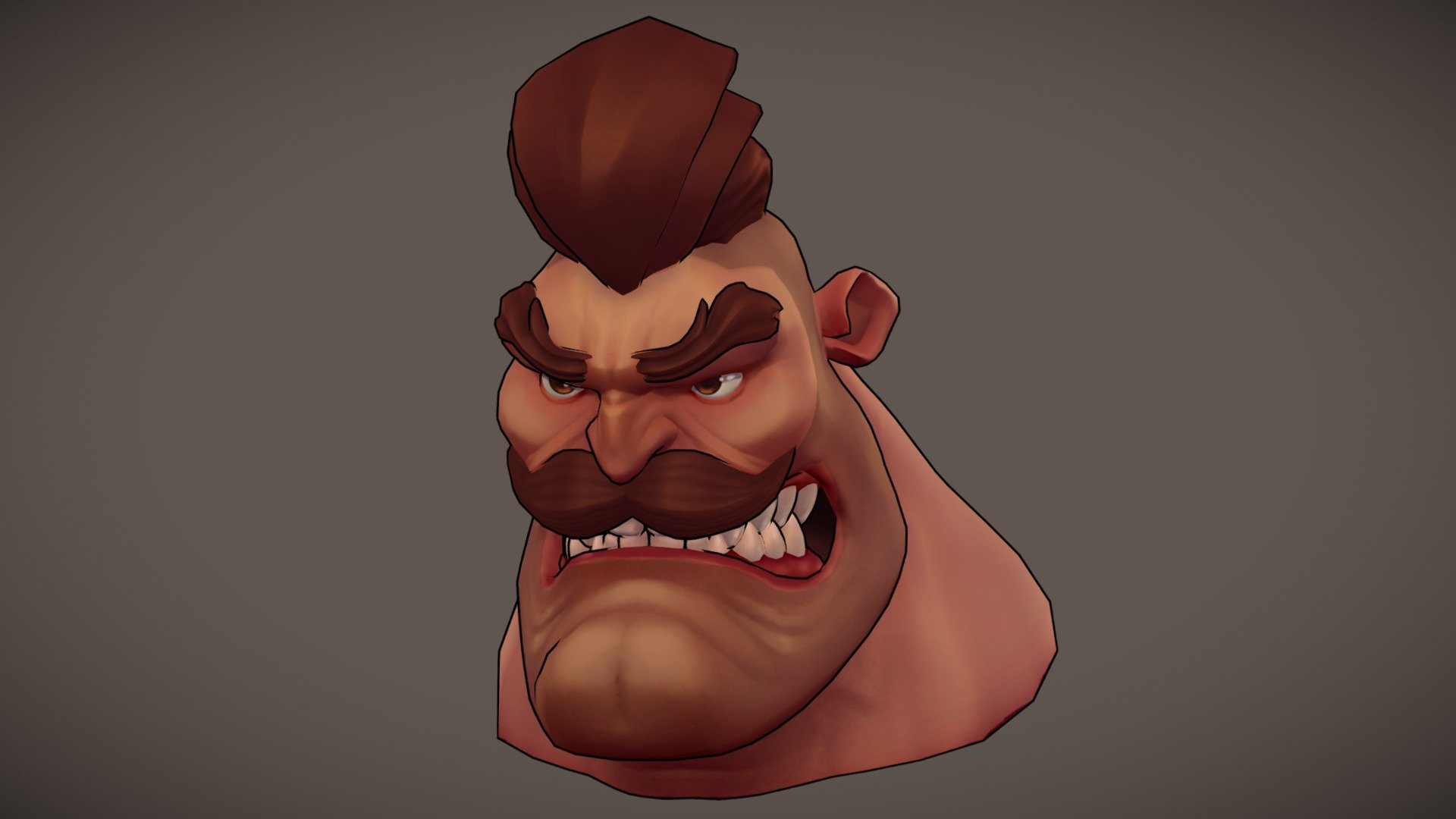 Angry man handpainted - 3D model by Marcus.Valadares [cce07b0] - Sketchfab