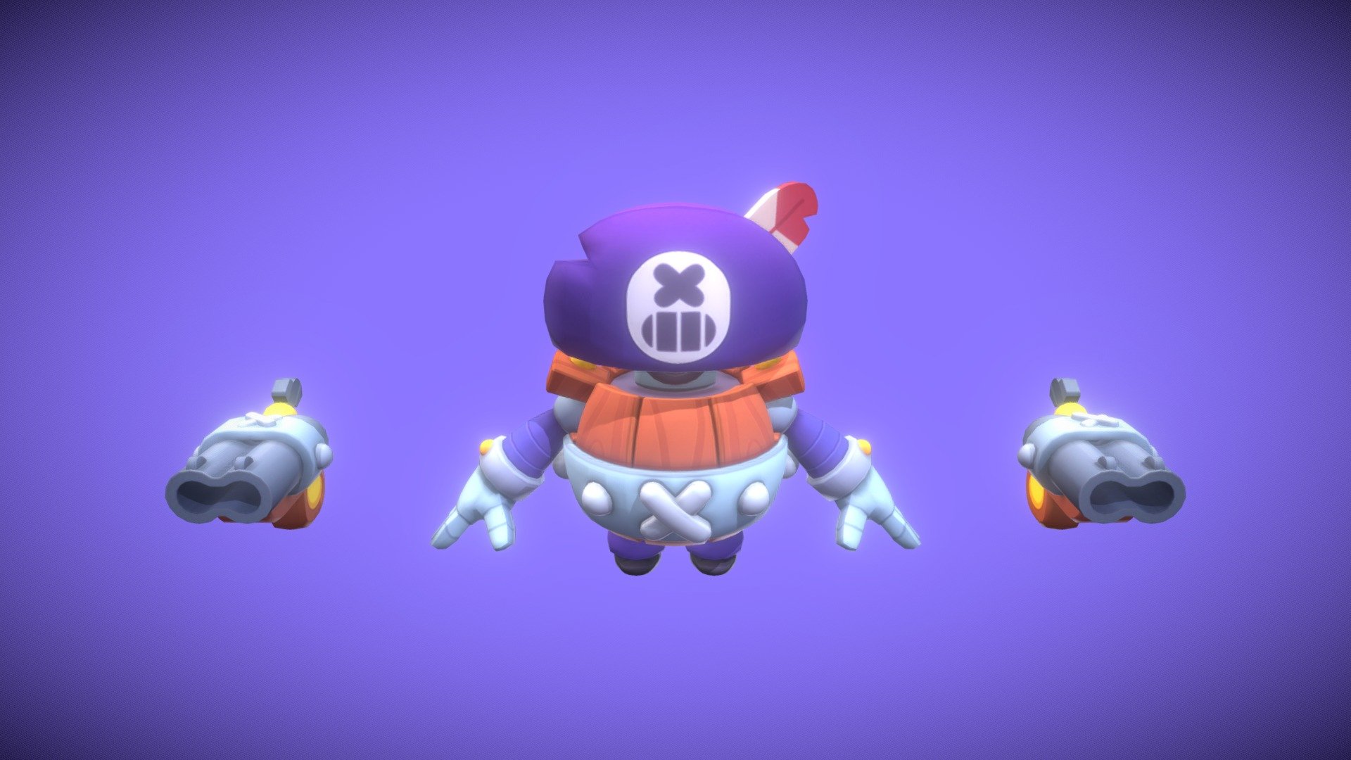 Darryl T Pose Brawl Stars Download Free 3d Model By Shertiku Cce571b Sketchfab