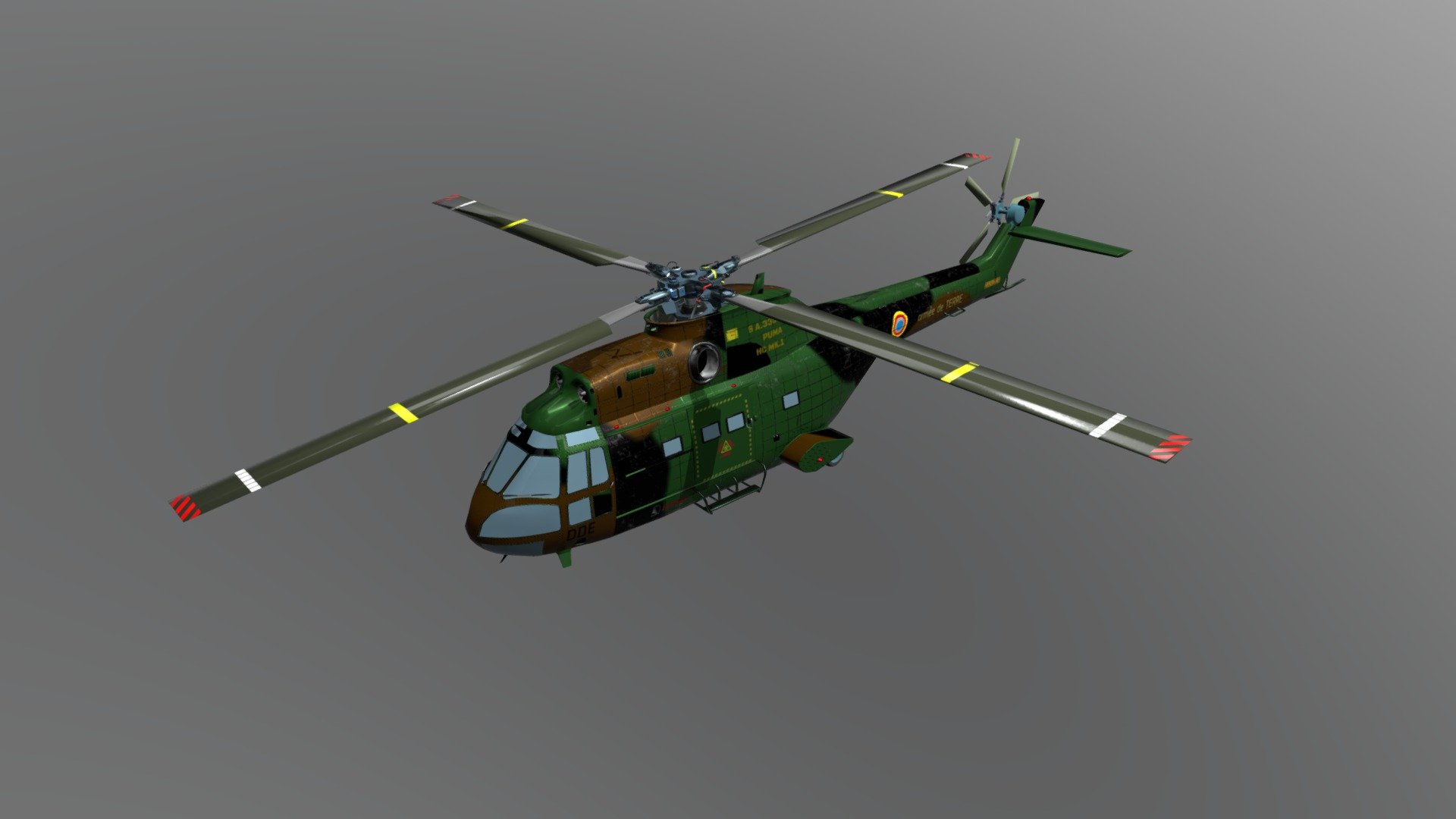 Helicopter Puma - 3D model by Medeixo [ccec3e8] - Sketchfab
