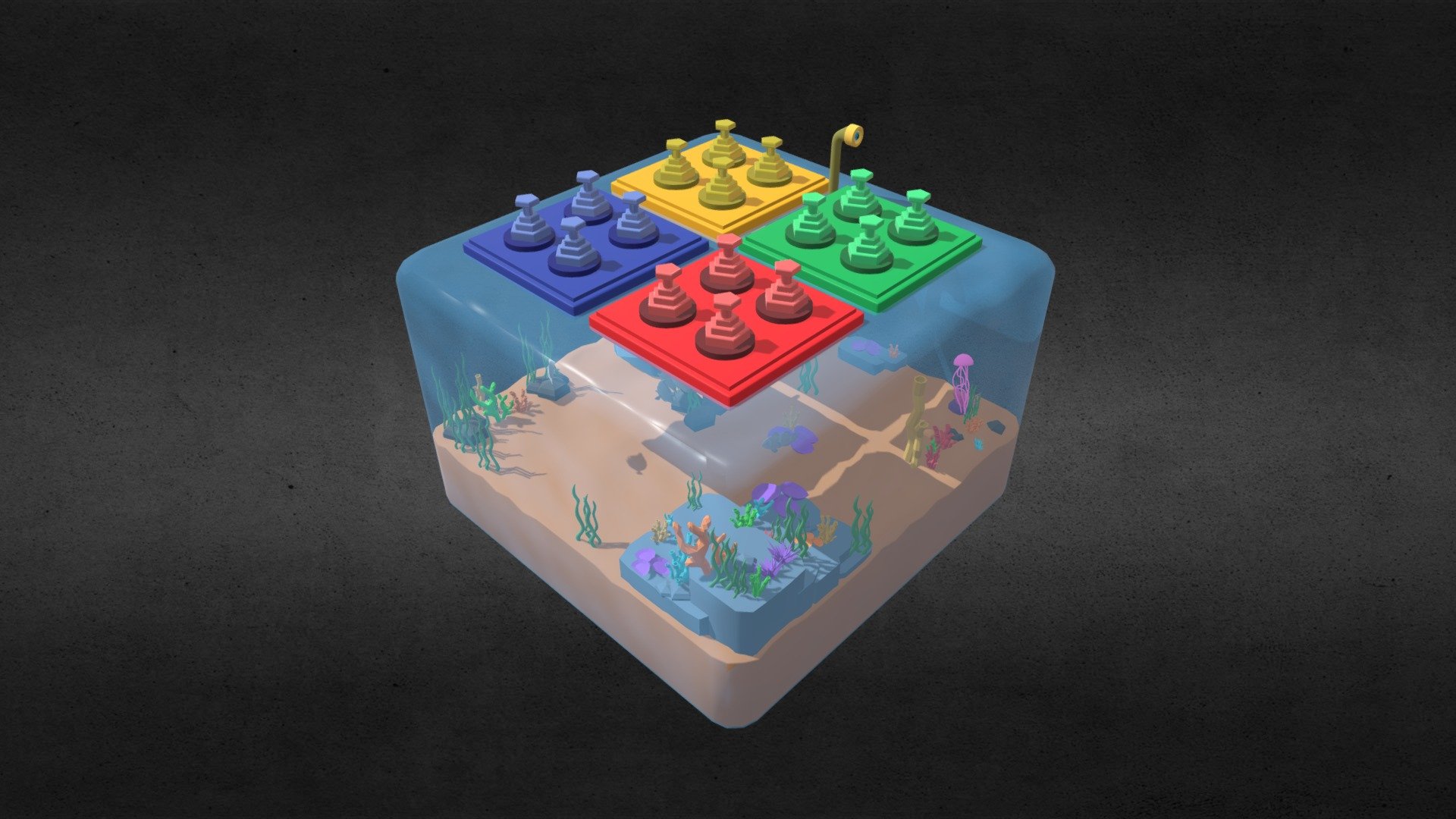 Under Water Ludo Board - Buy Royalty Free 3D model by Digital DNS ...