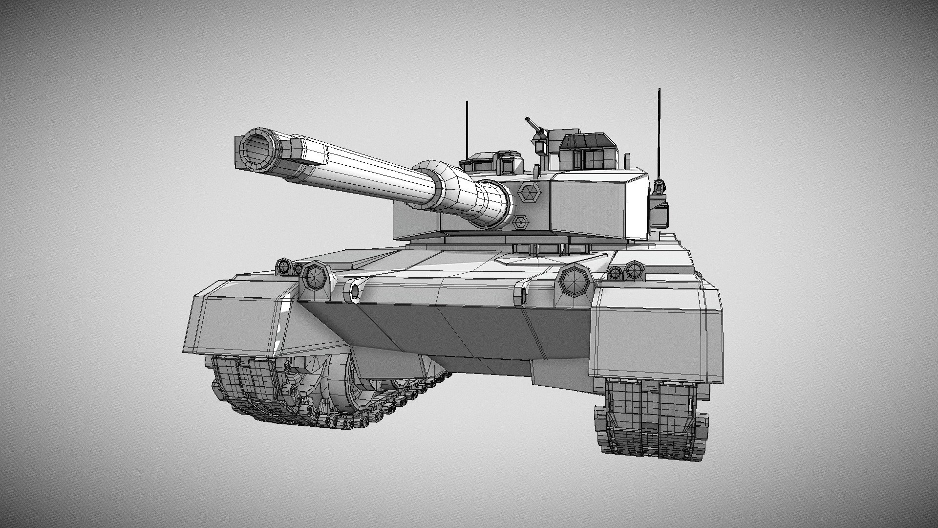 Tank Wireframe - 3D model by YamashiroFuso [ccf7fc4] - Sketchfab