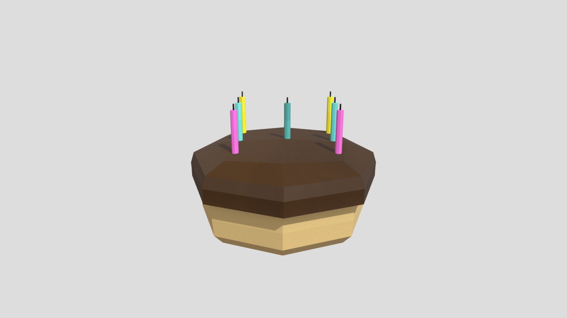 Low Poly Birthday Cake 3D game asset - Download Free 3D model by Robottom_3D [ccfc8d6] - Sketchfab