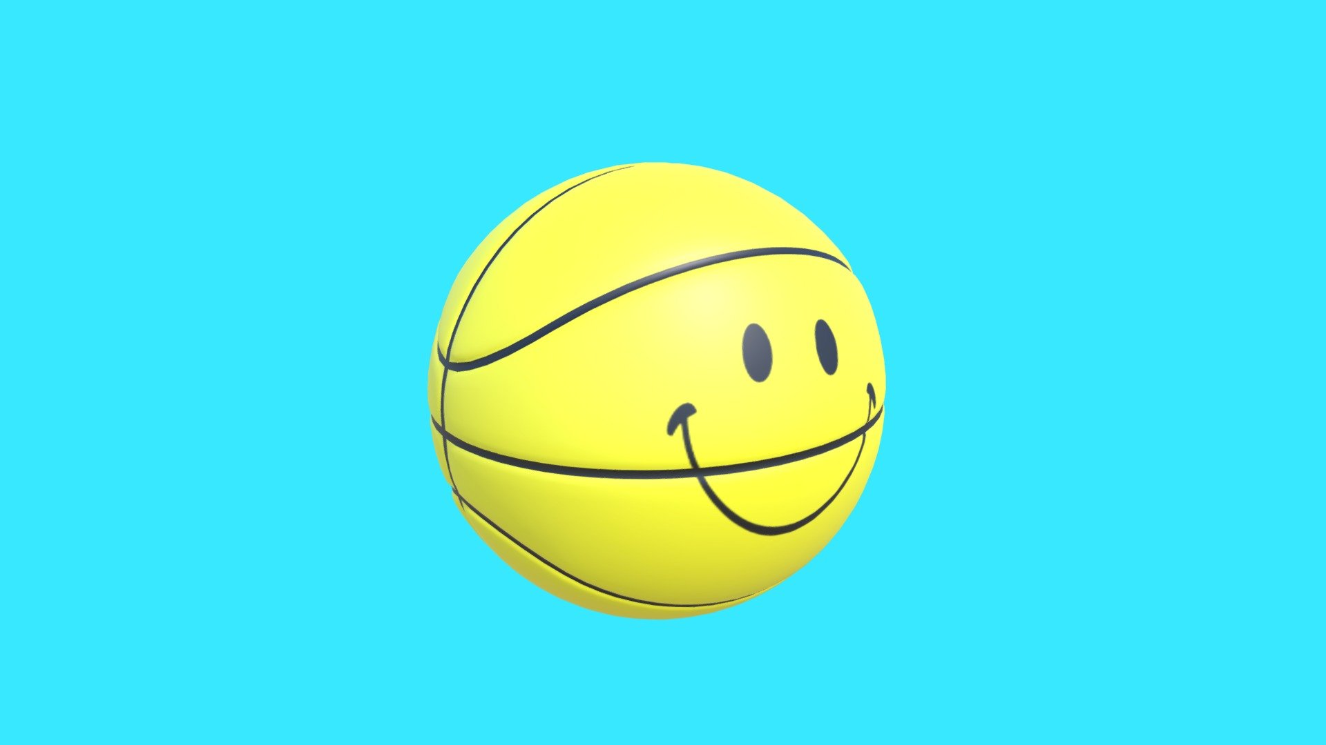 Basket Ball Smile Yellow - Buy Royalty Free 3D model by ElOsitoAzul ...