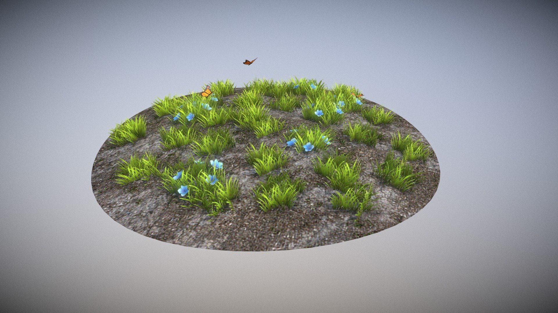 Semi-realistic Grass - 3D model by kloena [ccffe7e] - Sketchfab