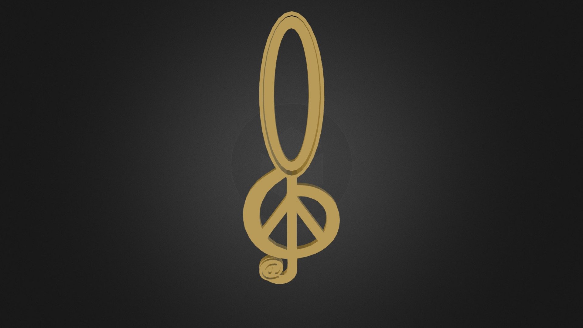 At Peace Treble Clef - 3D model by Captain Judy (@jedwardsalt) [cd06bf6 ...